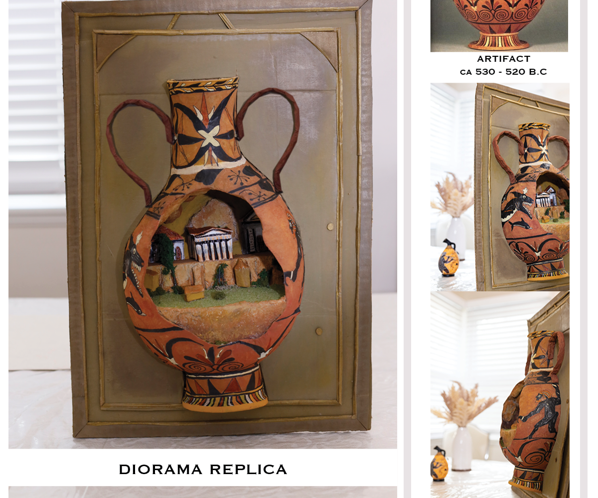 DIY Ancient Greek Vase Diorama (Herakles Vs. the Trojan Cetus) : 11 ...