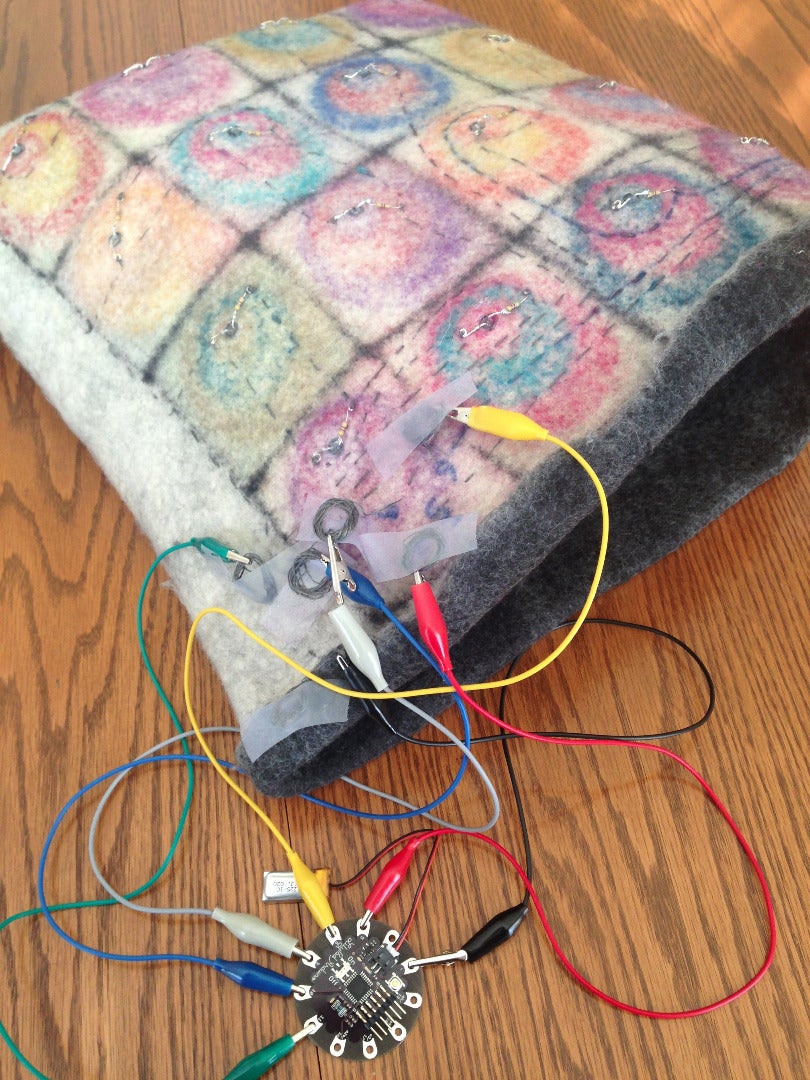 Arduino Firefly Programmed Leds On Handmade Felted Tote Bag 5 Steps With Pictures