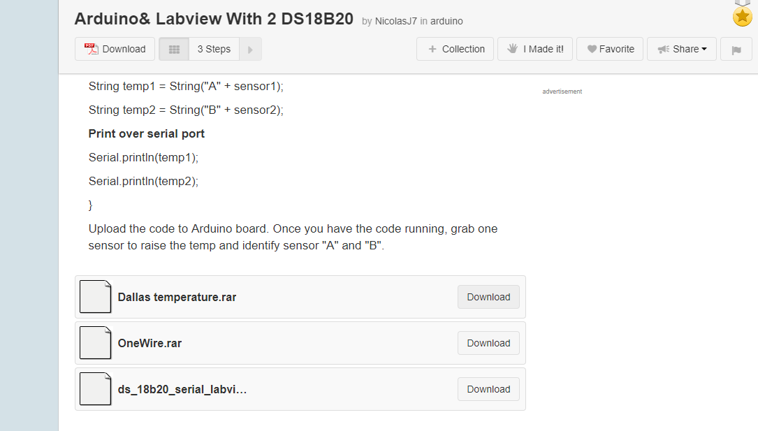 Arduino& Labview With 2 DS18B20 : 3 Steps (with Pictures) - Instructables