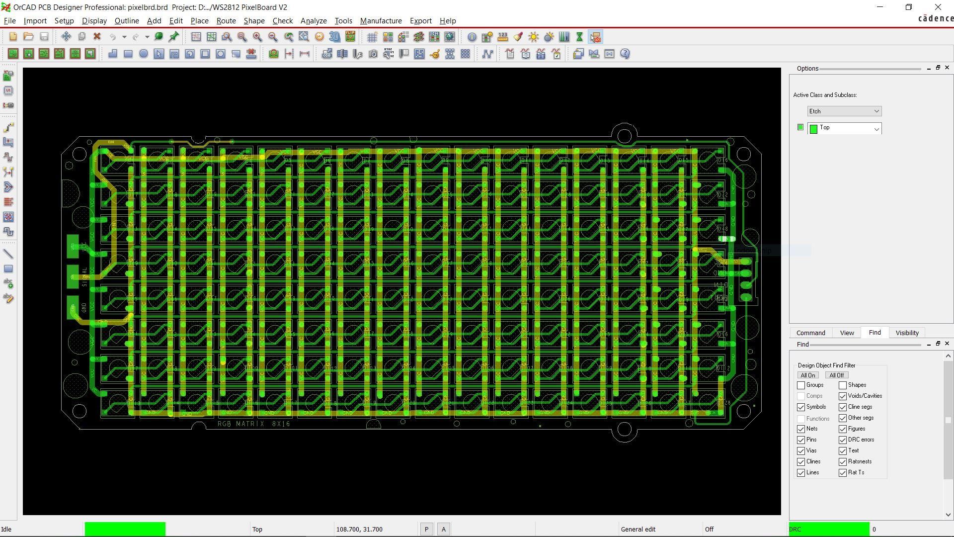 Custom 16x8 Ws2812 Matrix Project : 11 Steps (with Pictures ...