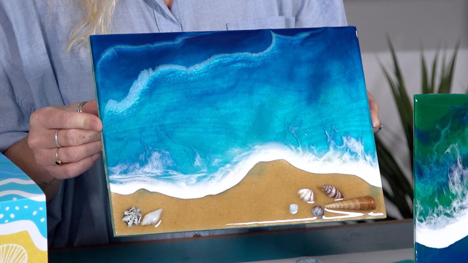 How to Create Two Pieces of Ocean Inspired Resin Art Work! : 8 Steps ...