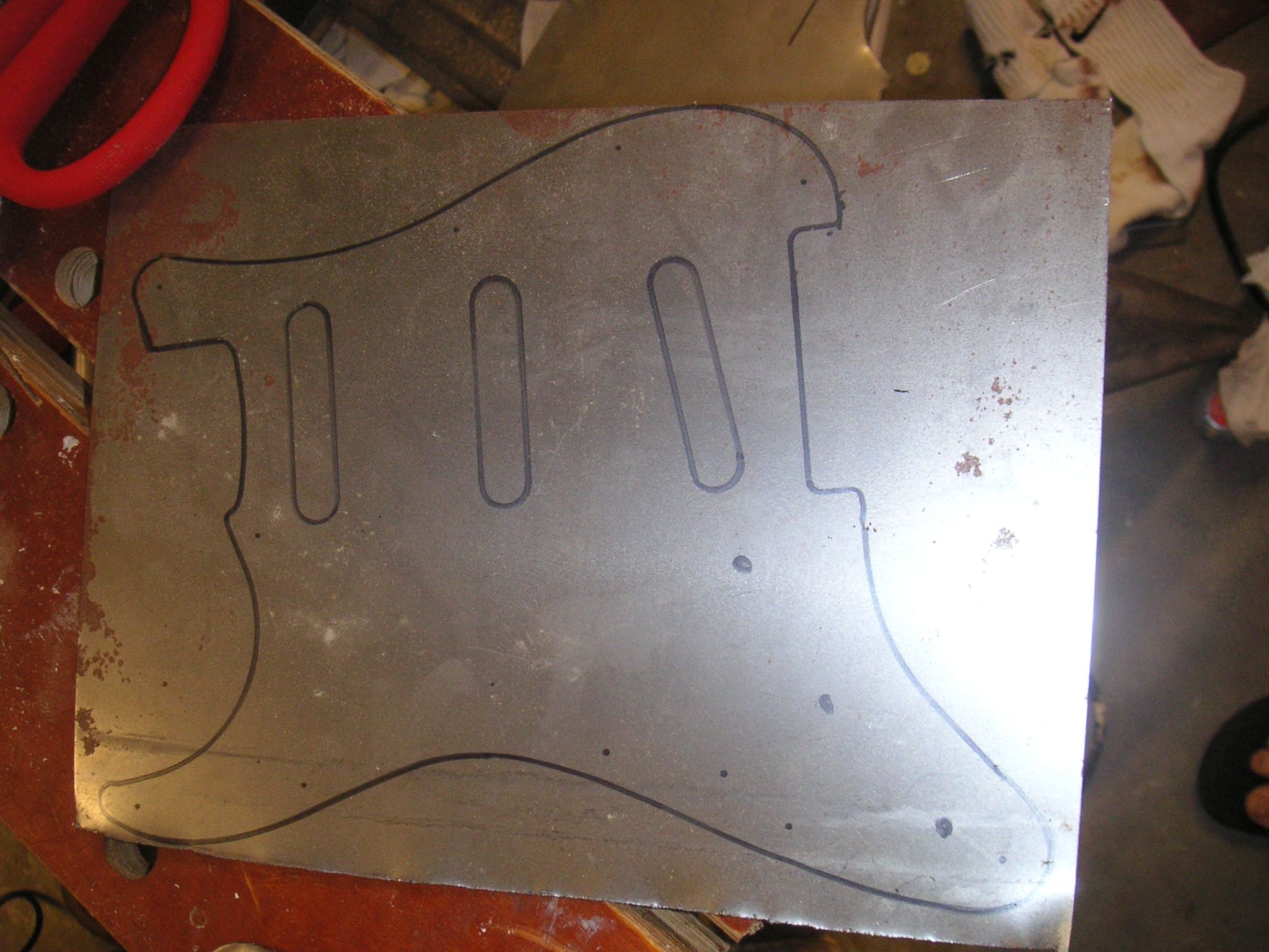 How to Make a Custom Metal Guitar Pickguard! : 9 Steps - Instructables
