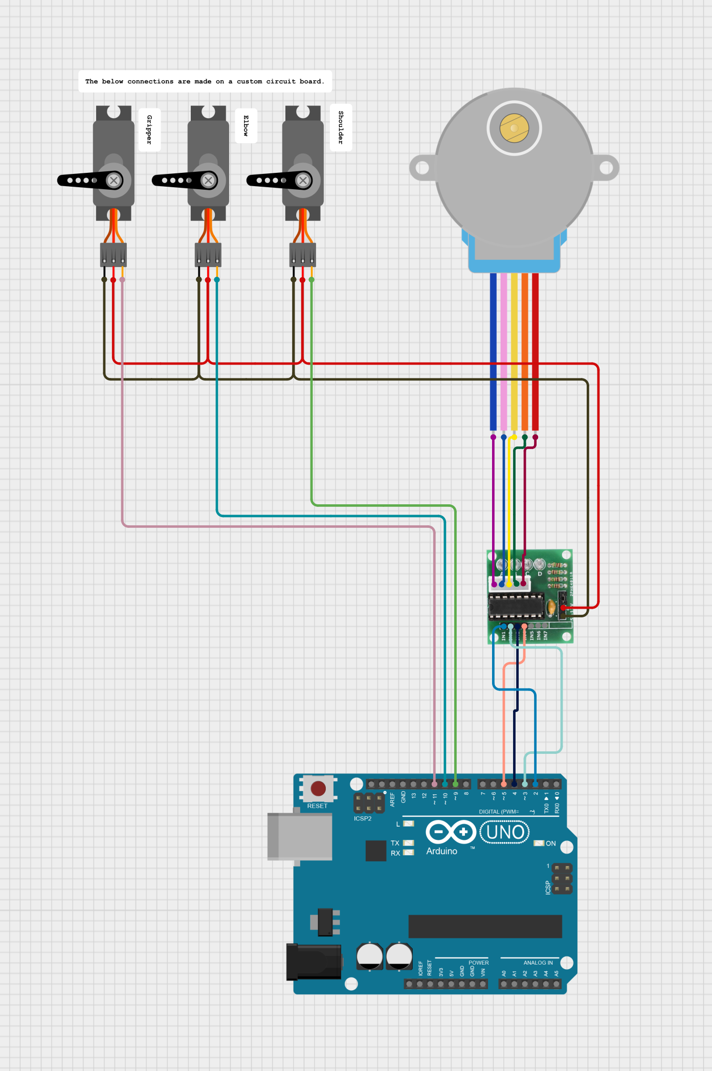 A Robotic Arm, Based on Mg90s Servos and 28BYJ-48 Stepper Motor. : 11 ...