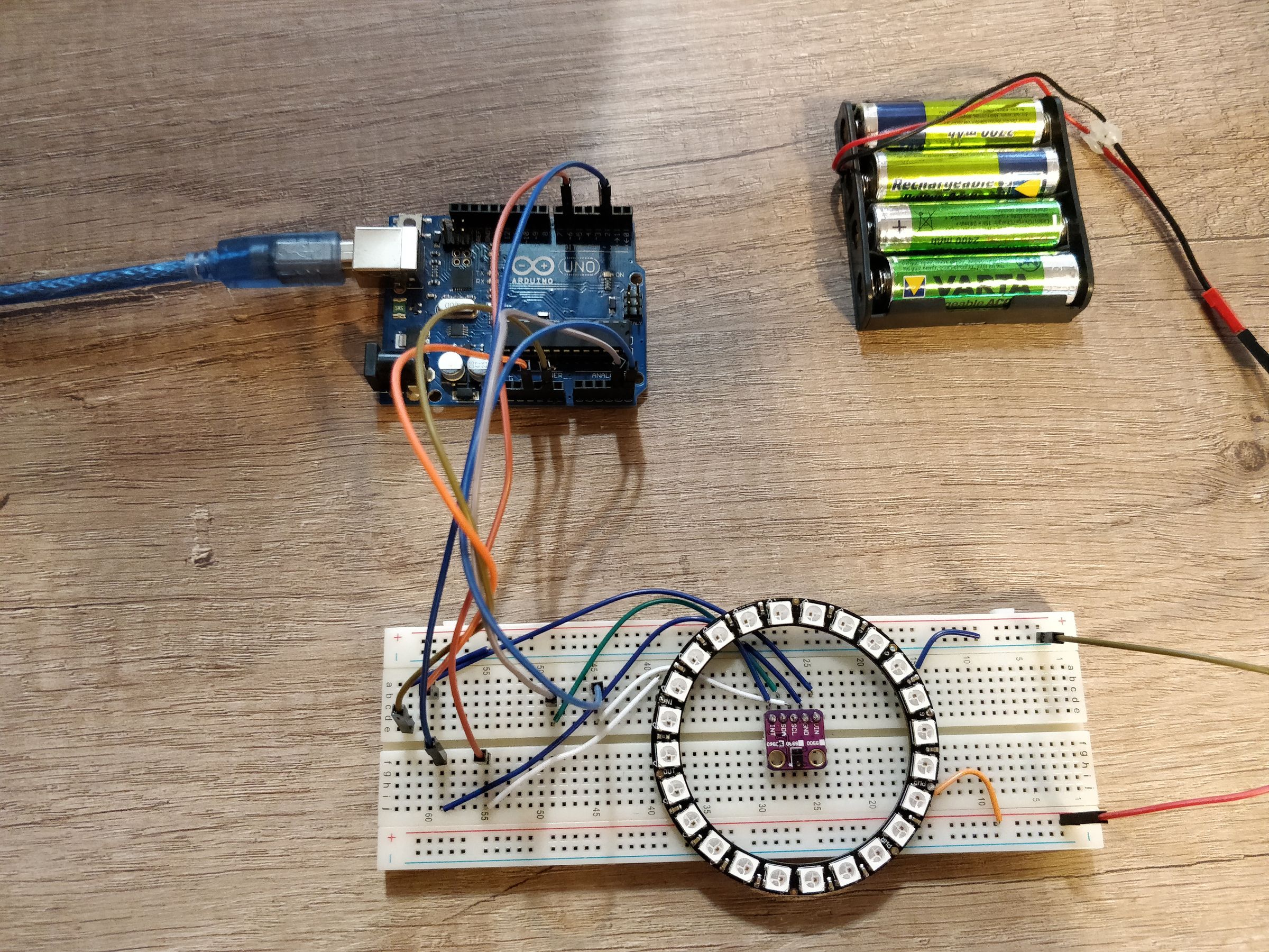 Controlling a Neopixel Led Ring With a Gesture Sensor : 3 Steps (with ...