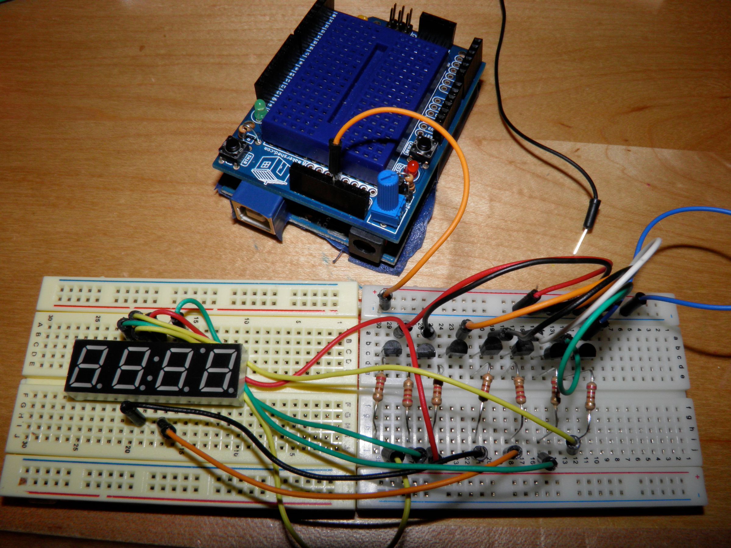 TimeDuino- 7 Segment Arduino Clock (No Shift Registers Needed!) : 14 ...