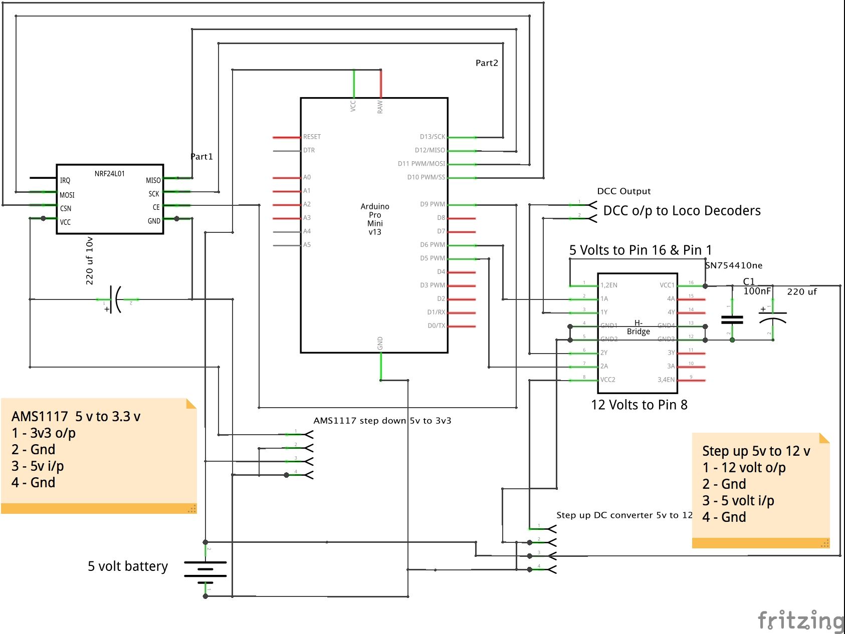 Model Railway DCC Arduino Wireless Commands on a Dead Rail System ...