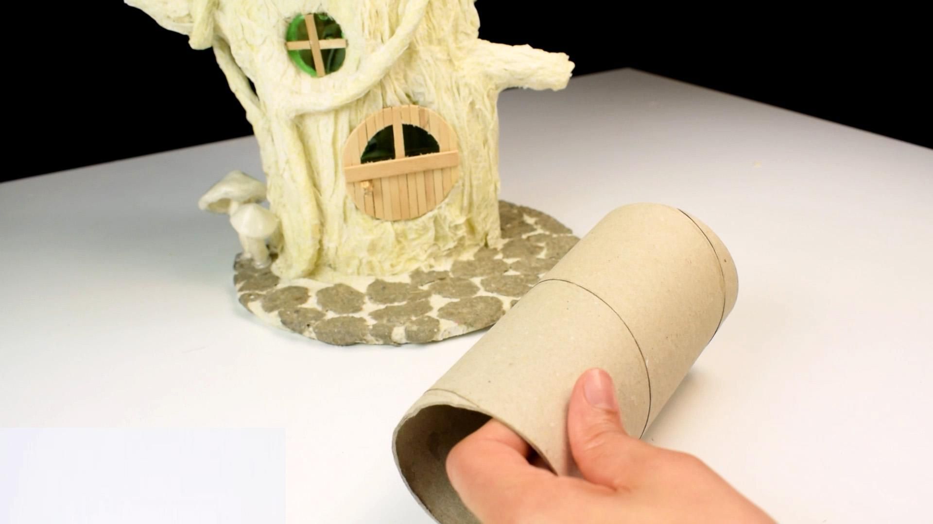 Paper Mache Fairy Garden Tree House : 15 Steps (with Pictures ...