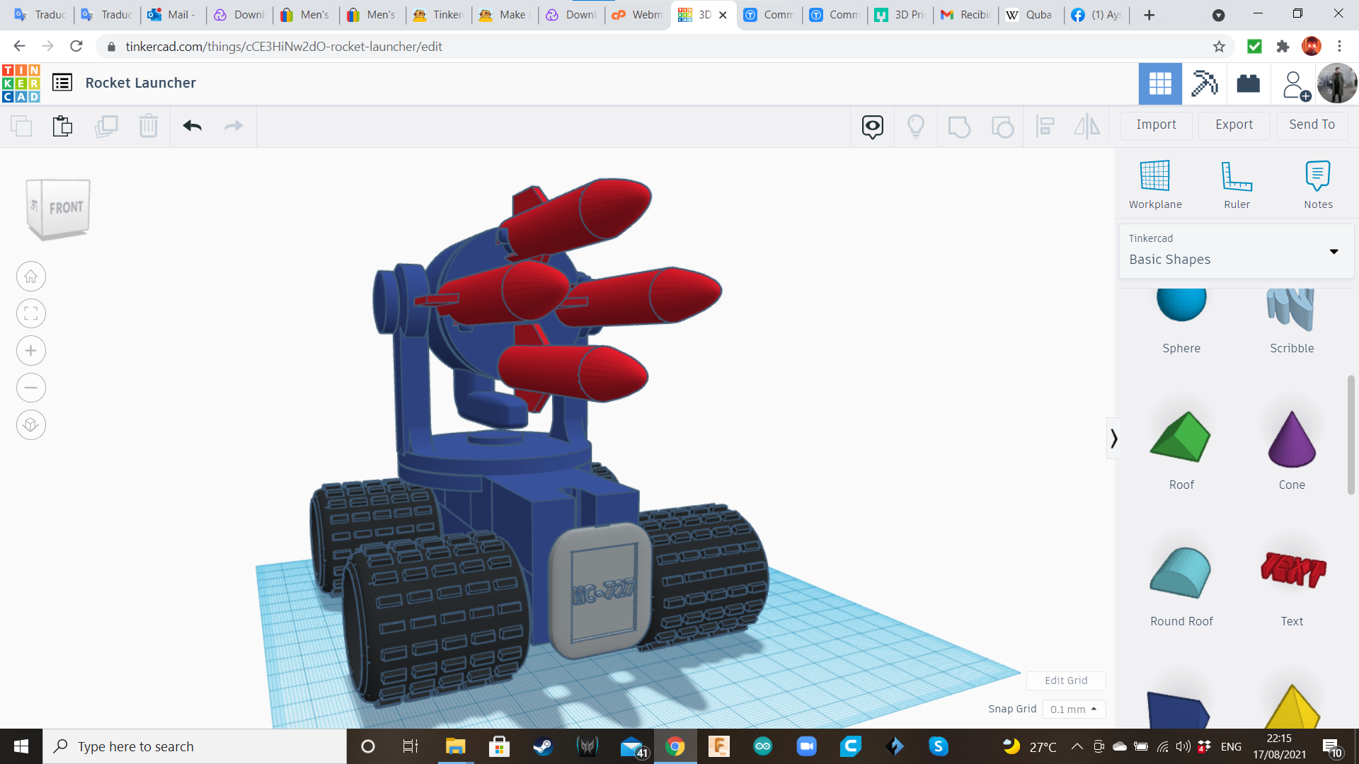 Tinkercad Robotics for School: Rocket Launching Mini-bot : 32 Steps ...