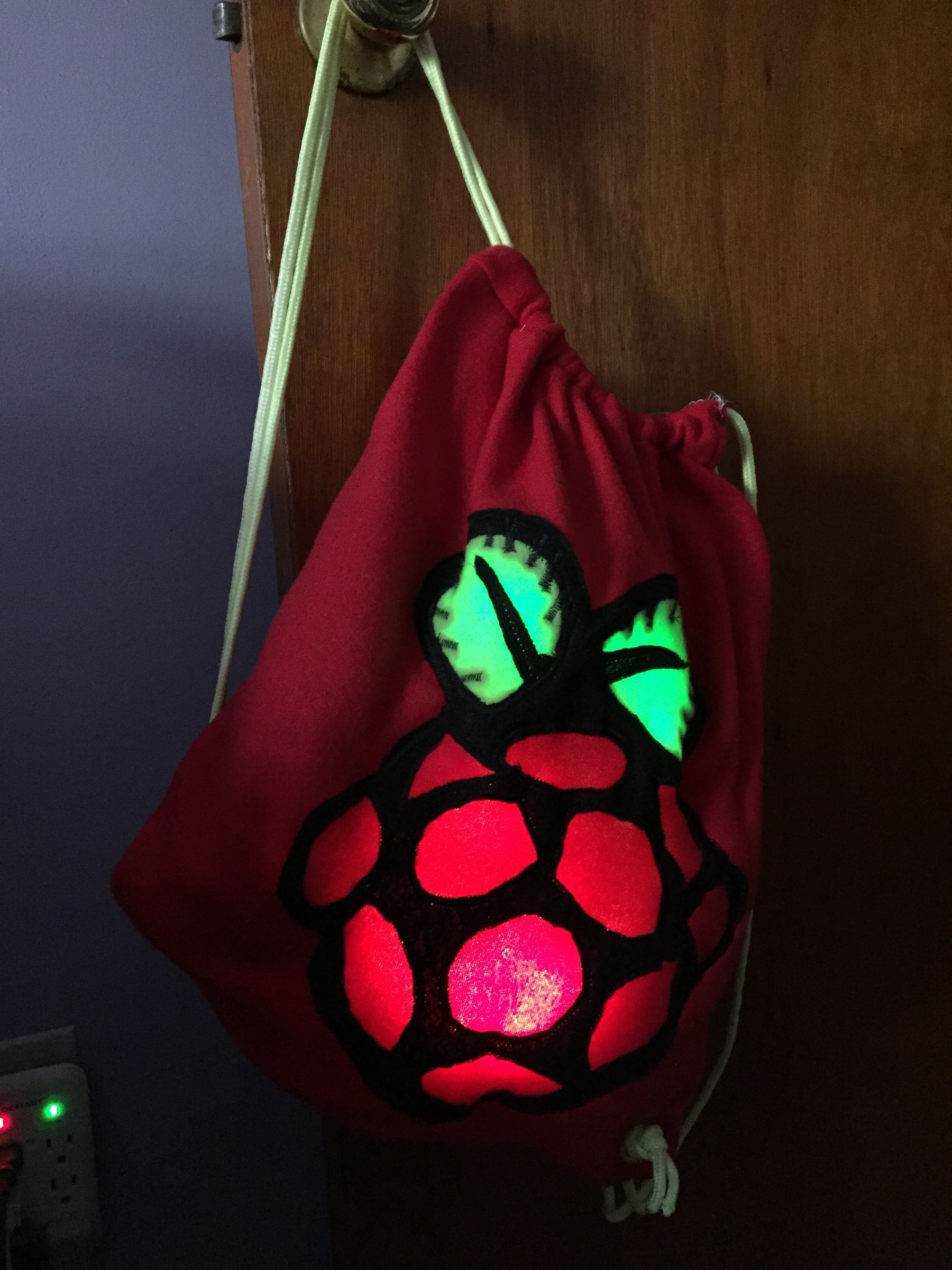 Radioactive Raspberry Pi Drawstring Bag Backpack : 3 Steps - Instructables