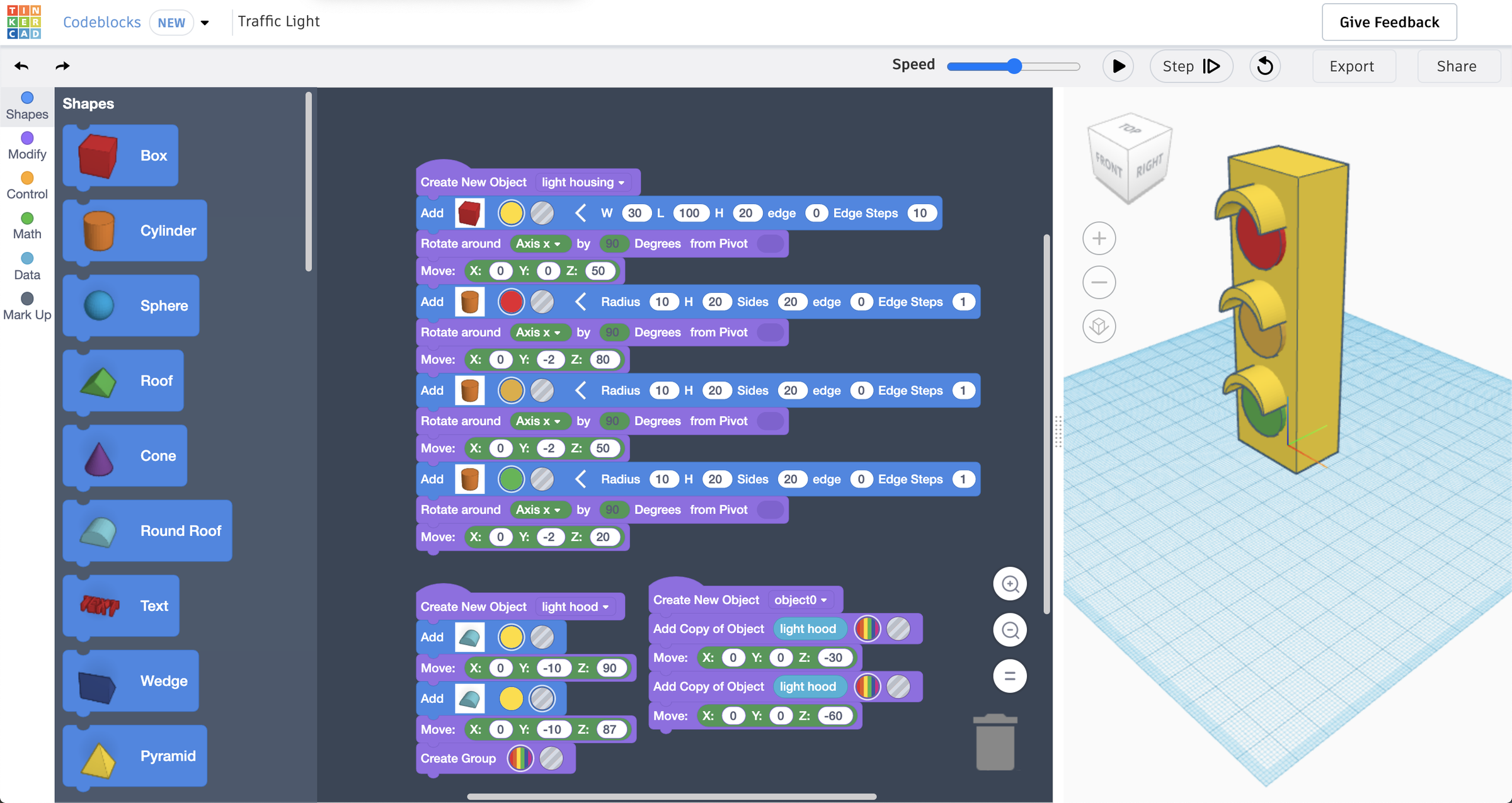 Code a Traffic Light in Tinkercad Codeblocks & Circuits : 10 Steps ...