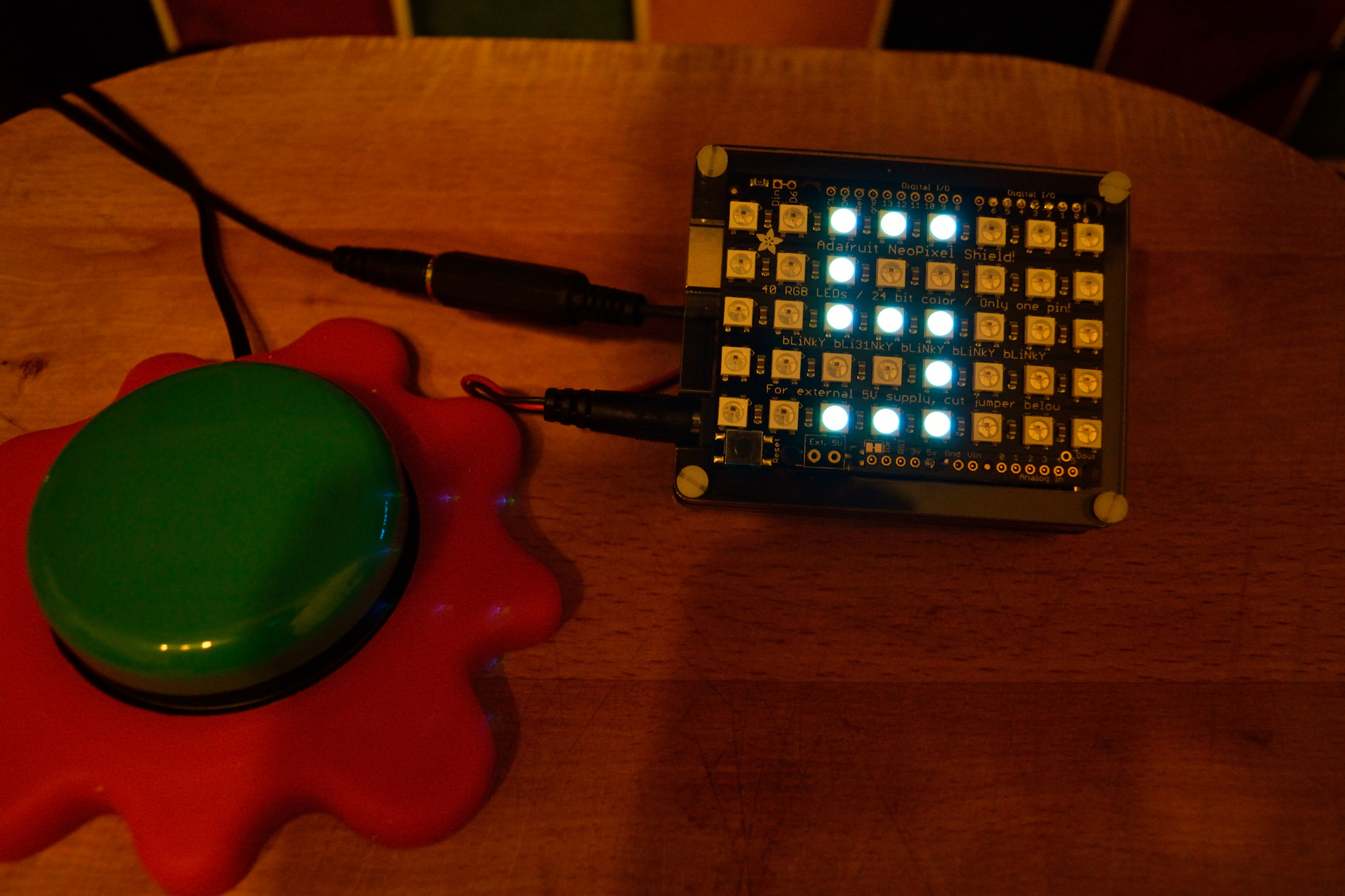 Switch-activated Arduino Electronic Dice Using an Adafruit NeoPixel ...