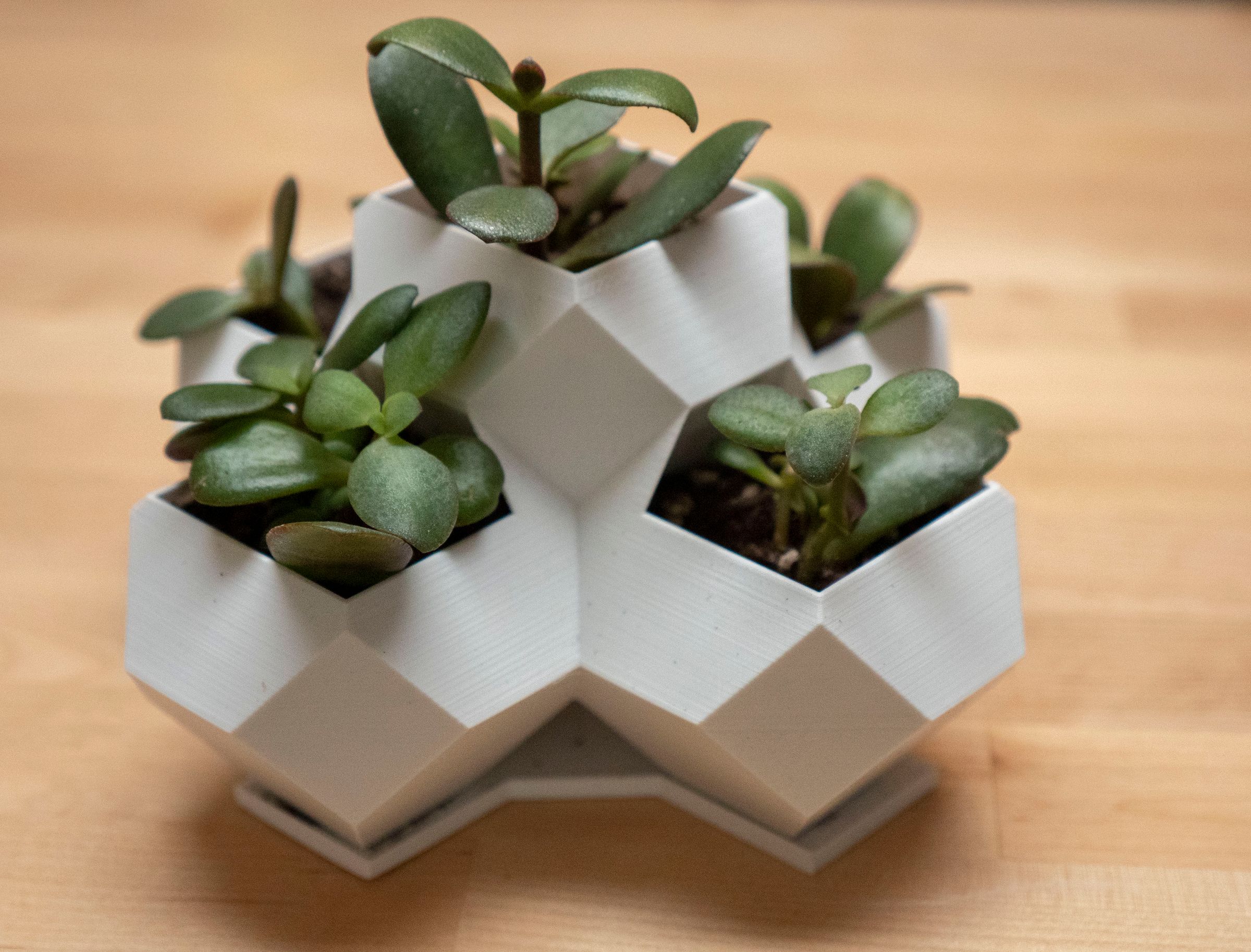3D Printed Geometric Planter With Drainage : 4 Steps (with Pictures ...