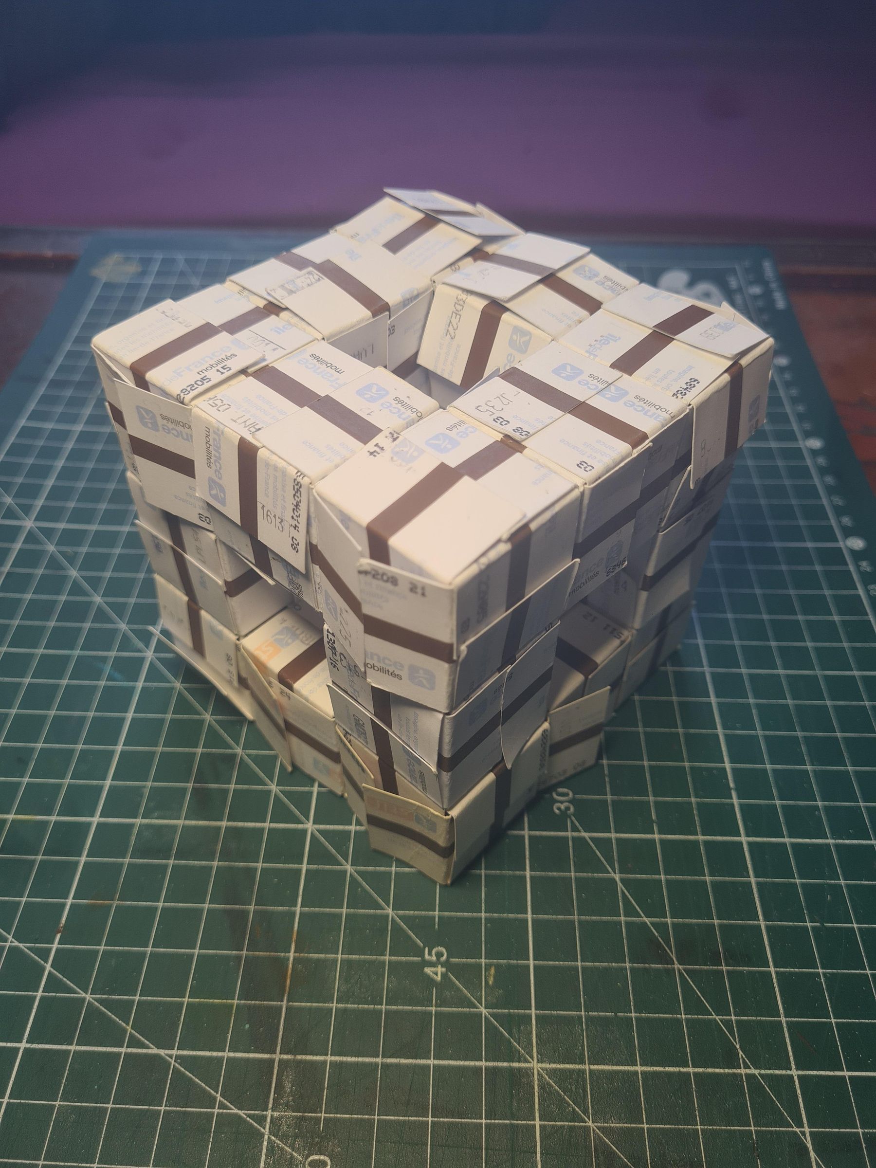 Menger's Cube Cardboard Lampshade Made From Metro Tickets : 9 Steps ...