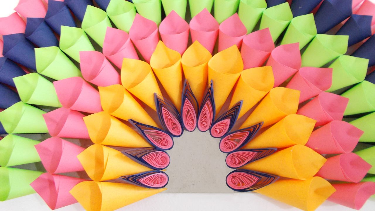 DIY Paper Craft Project: How to Make Multicolored Paper Peacock for ...