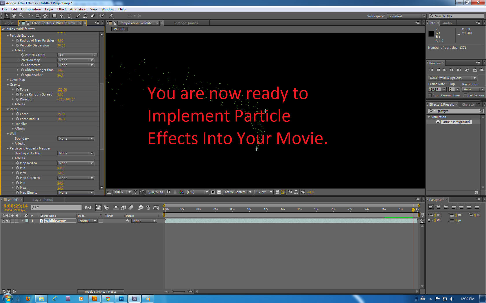 How to Use Particle Playground in Adobe After Effects : 6 Steps - Instructables