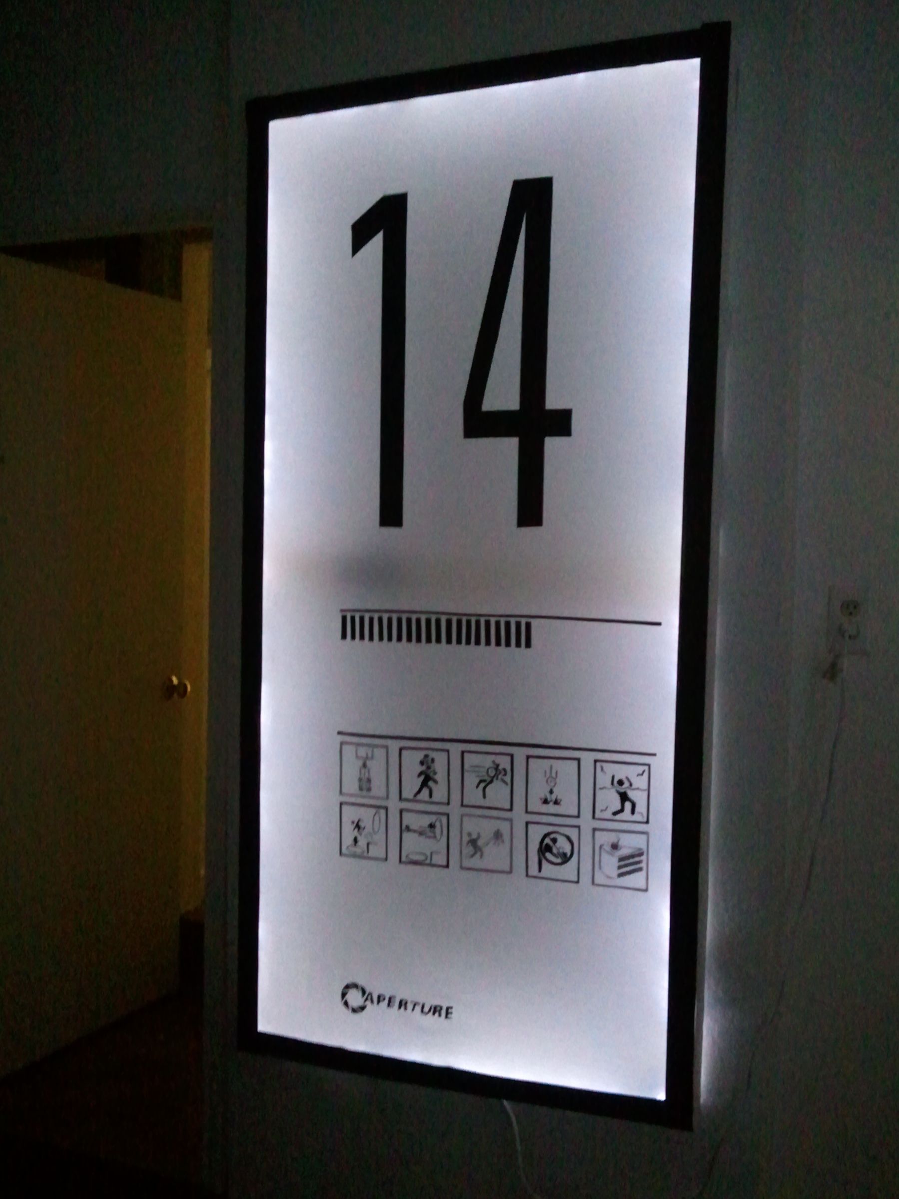 Portal Level Sign Wall Hanging/Lamp : 6 Steps (with Pictures ...