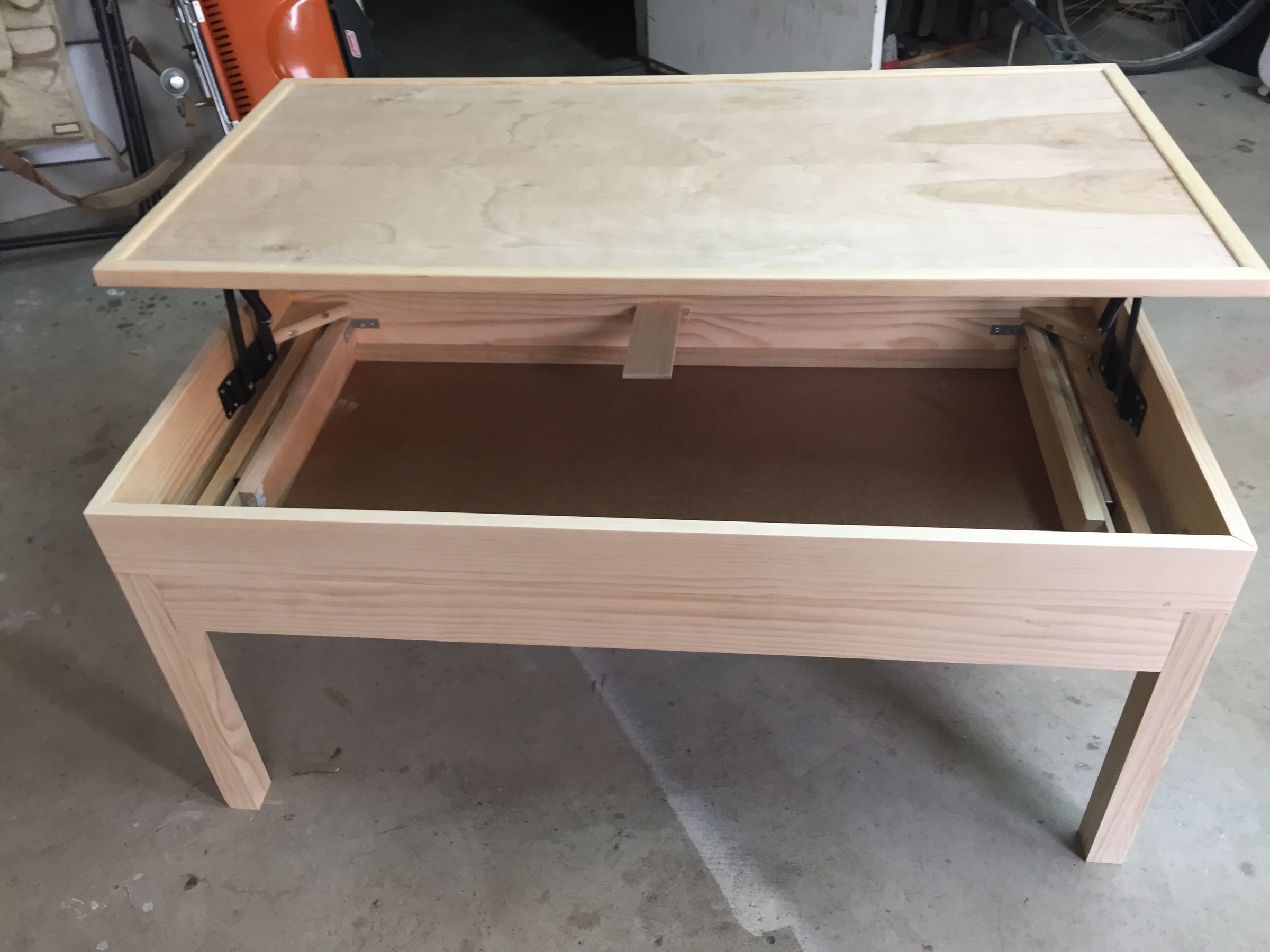 Lift Top Coffee Table W/ Hidden Drawer. : 6 Steps (with Pictures ...