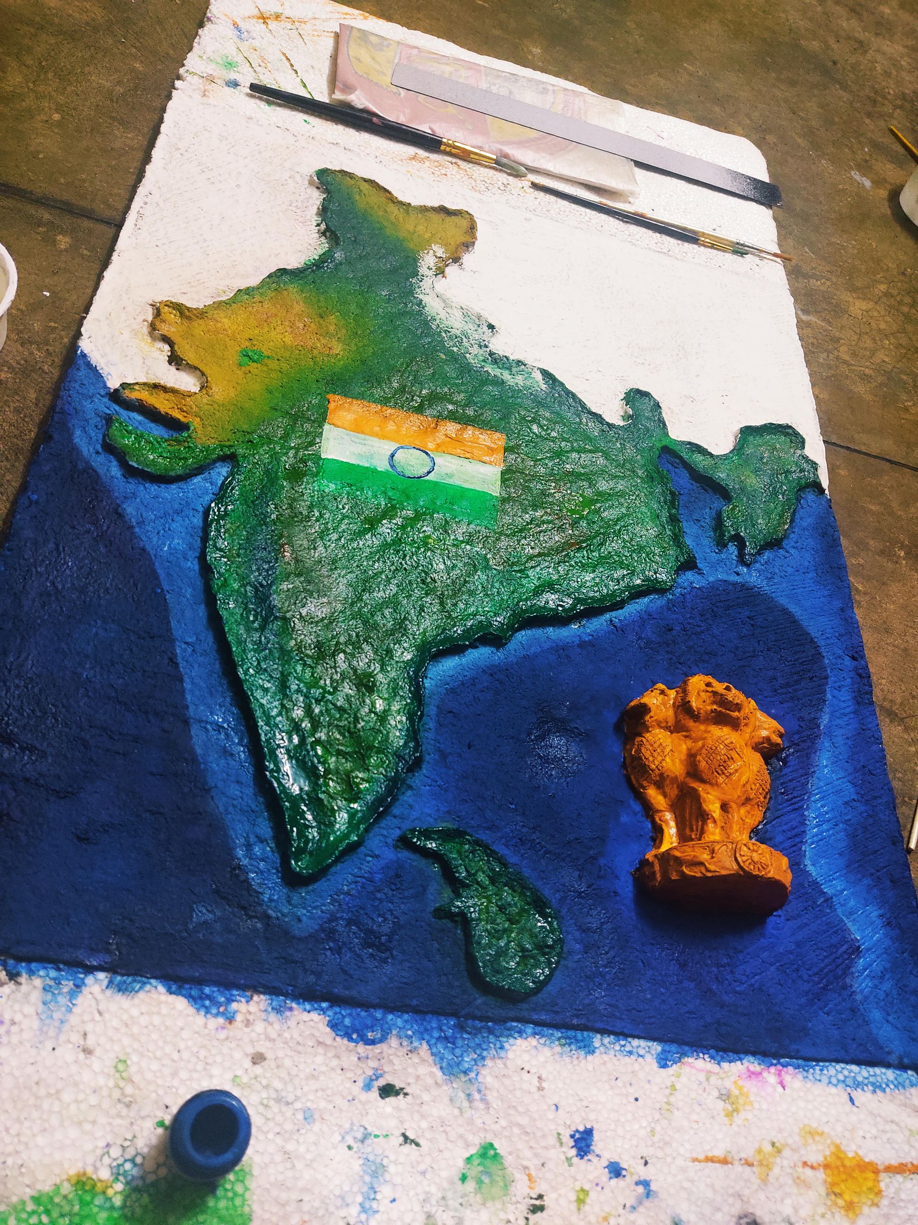 Map of India With Paper Mache : 6 Steps (with Pictures) - Instructables