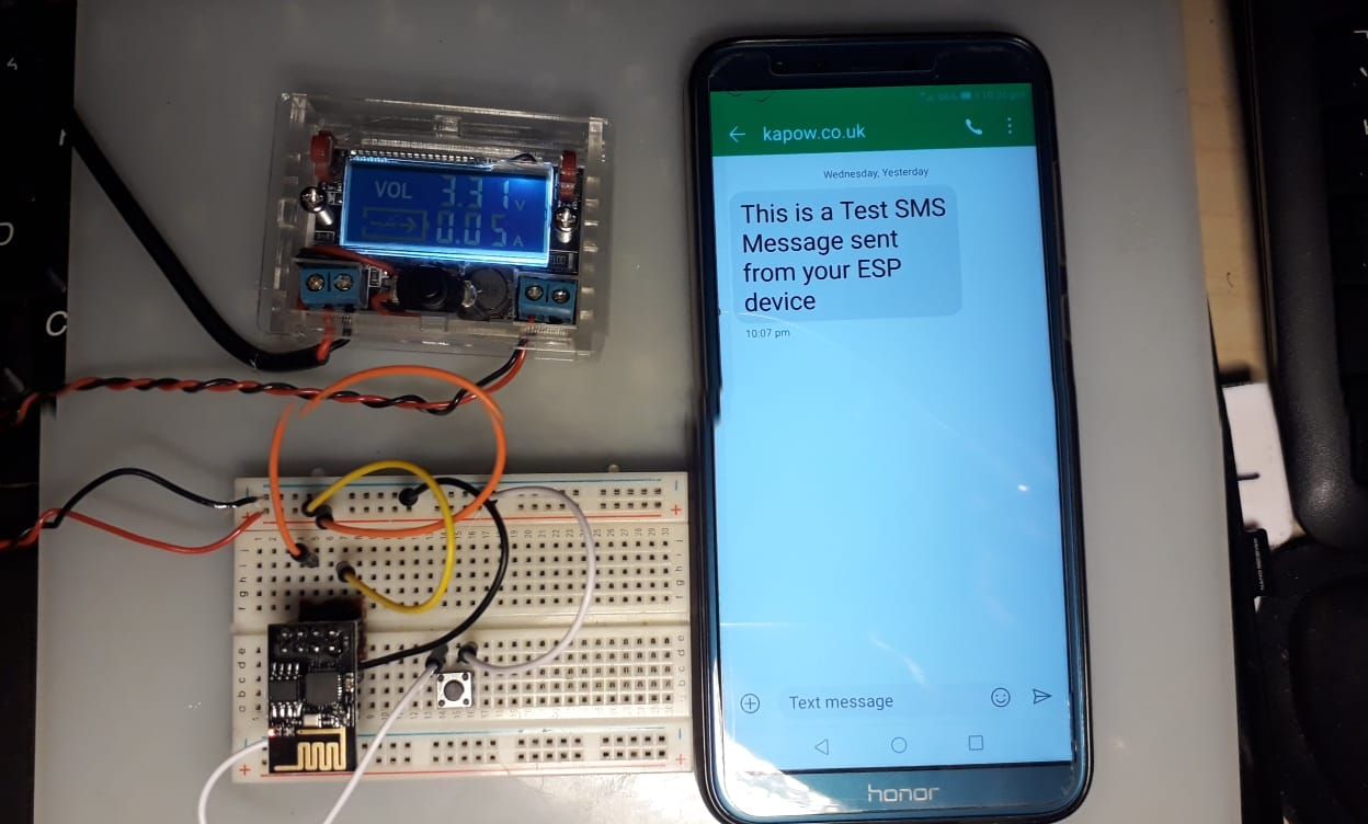 How to Send SMS Text Messages From Your Arduino ESP Project : 6 Steps ...