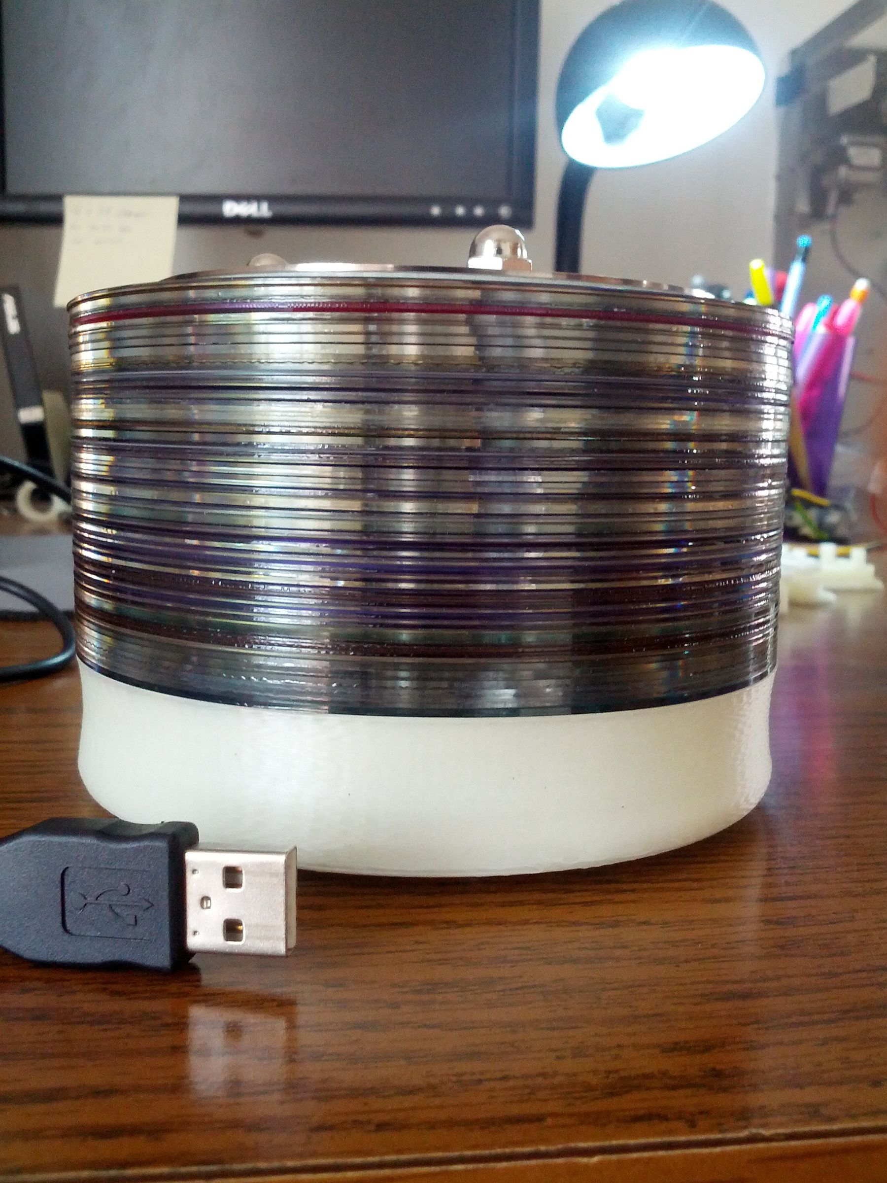 Touch Activated Recycled Glow in the Dark CD Lamp : 5 Steps (with ...
