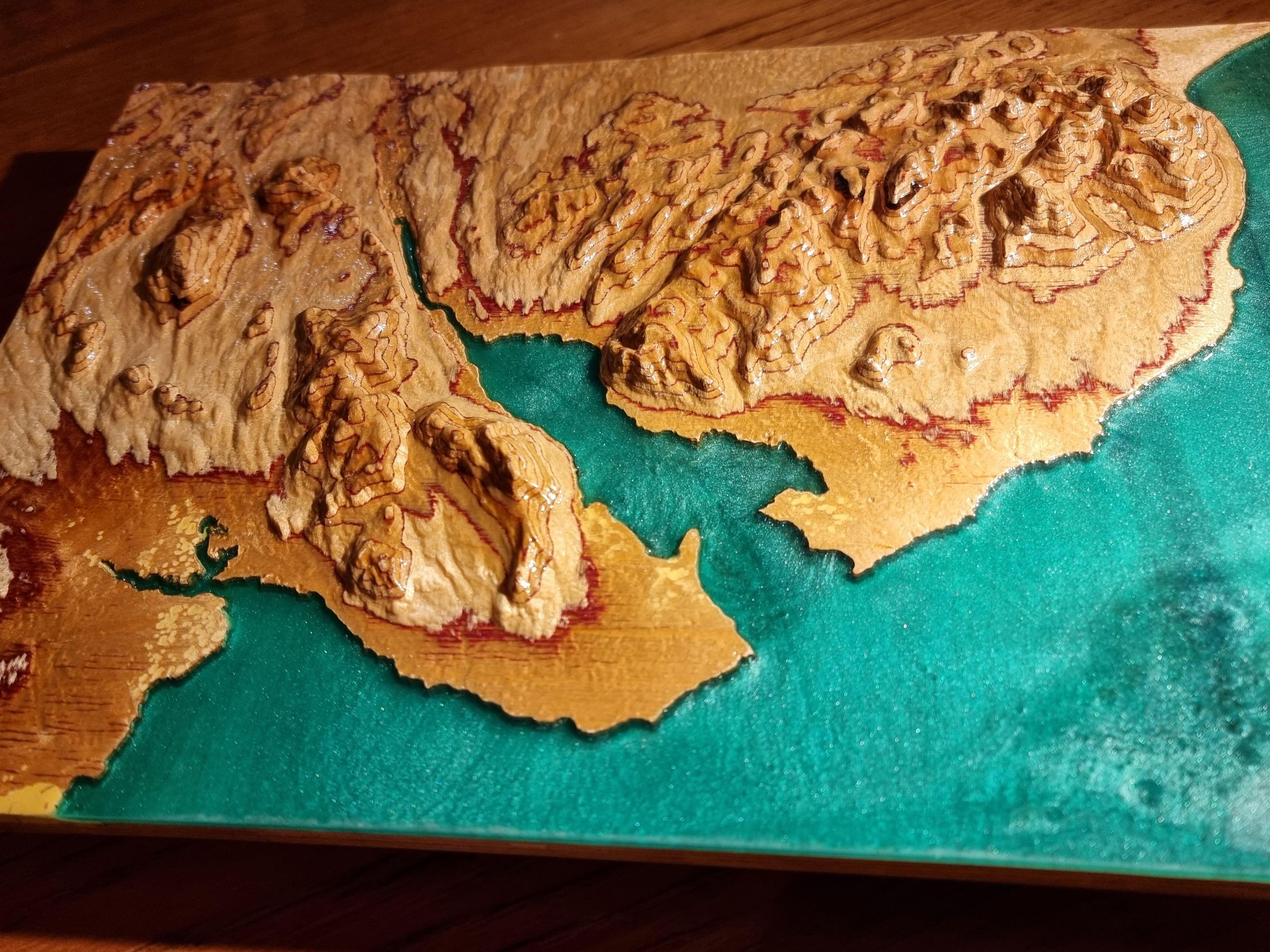 Carving 3D Terrain Topographic Relief Maps on a CNC Machine by Steve M ...