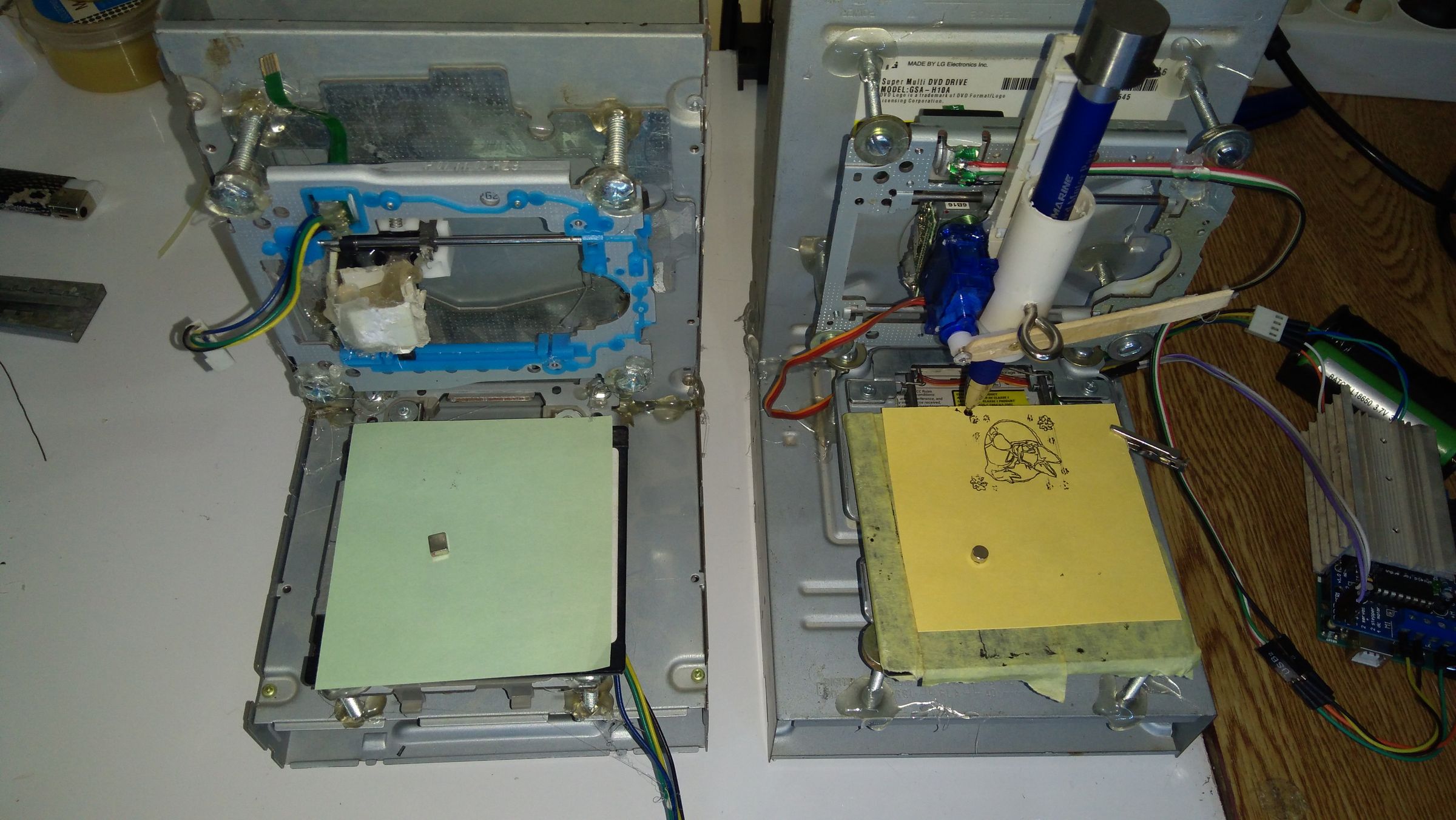 Diy Mini CNC Plotter Machine With Old DVD Motor's & ArduinoUNO : 9 ...