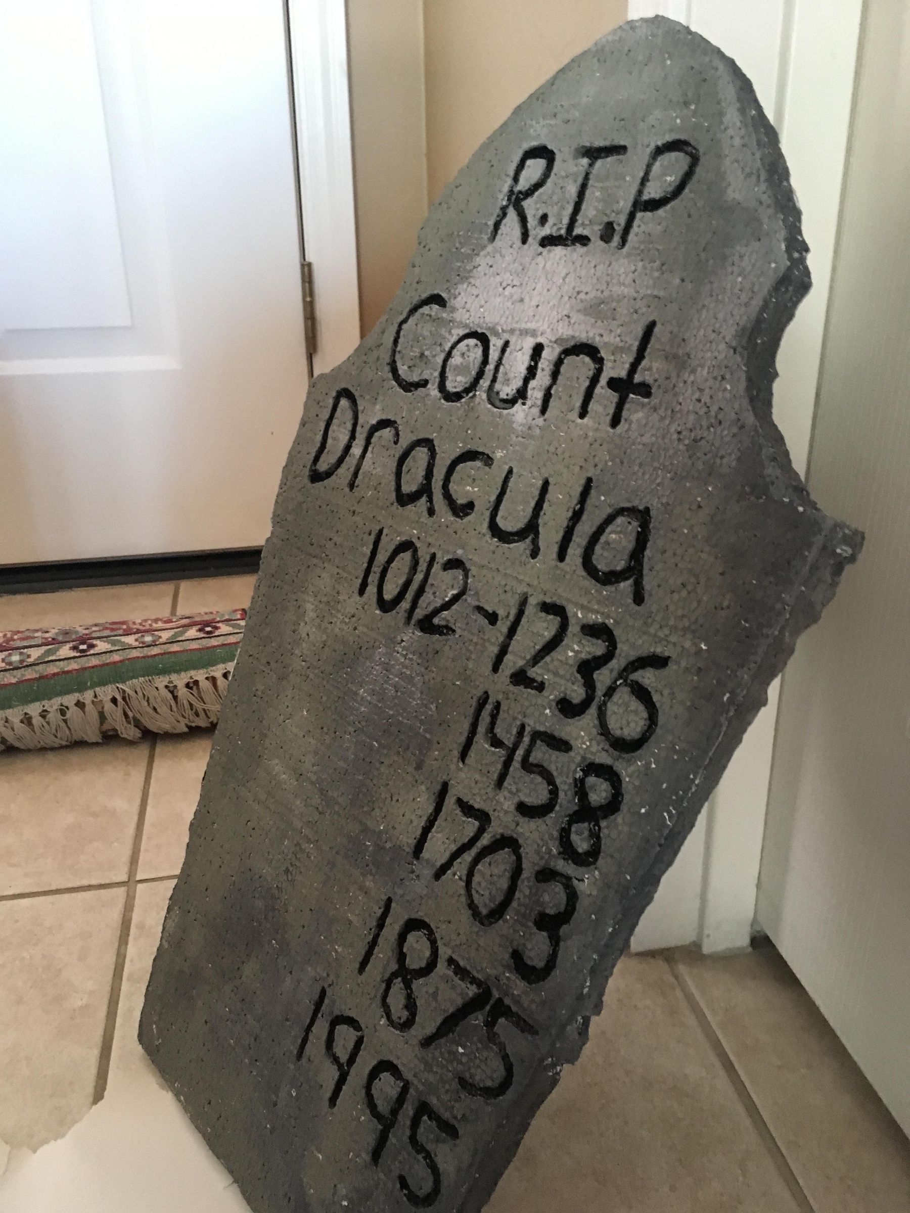 DIY Engraved Halloween Gravestone Decorations : 7 Steps (with Pictures ...