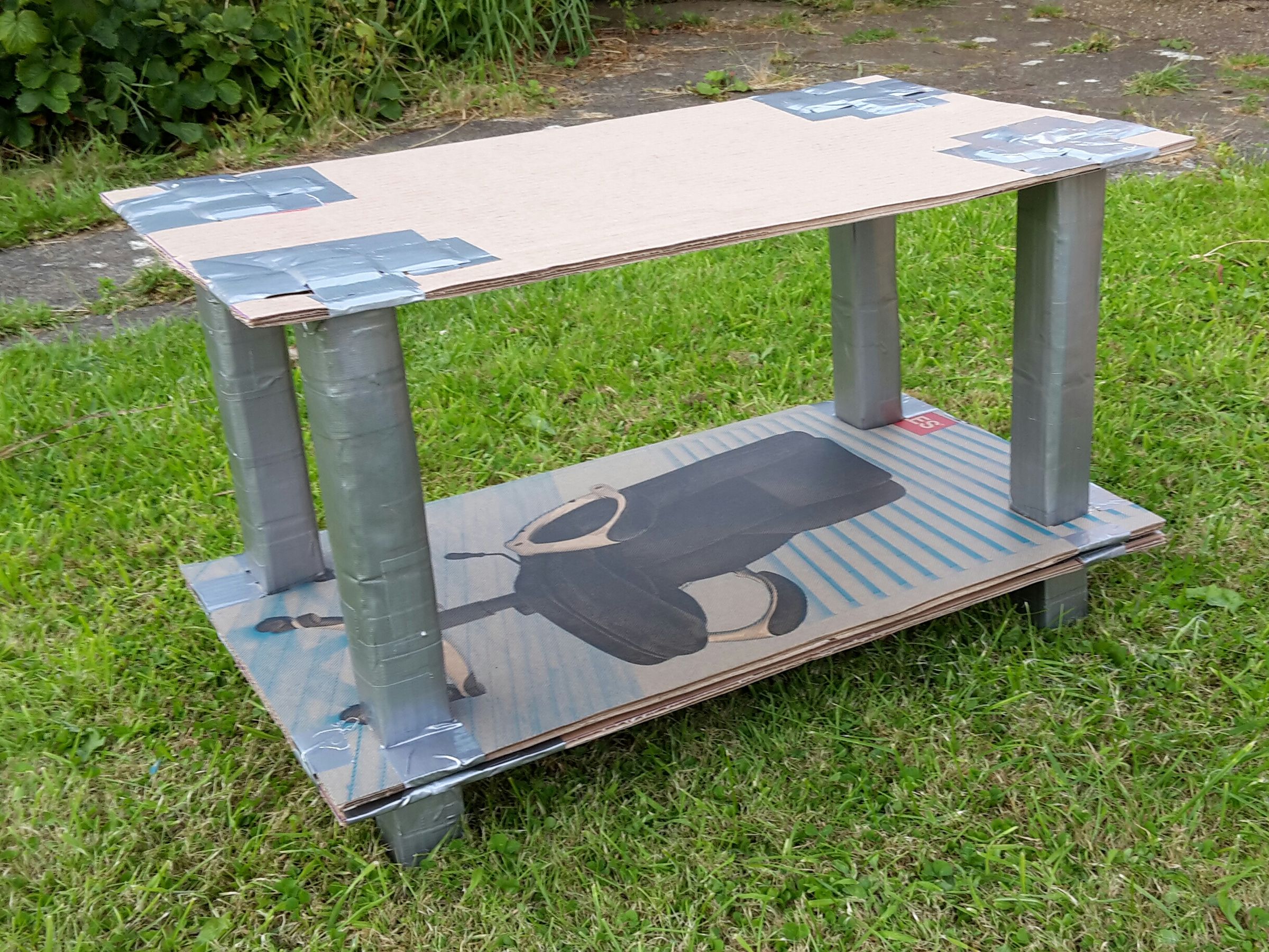 Small Table Made From Cardboard, Duct Tape and Papier Mache : 8 Steps ...