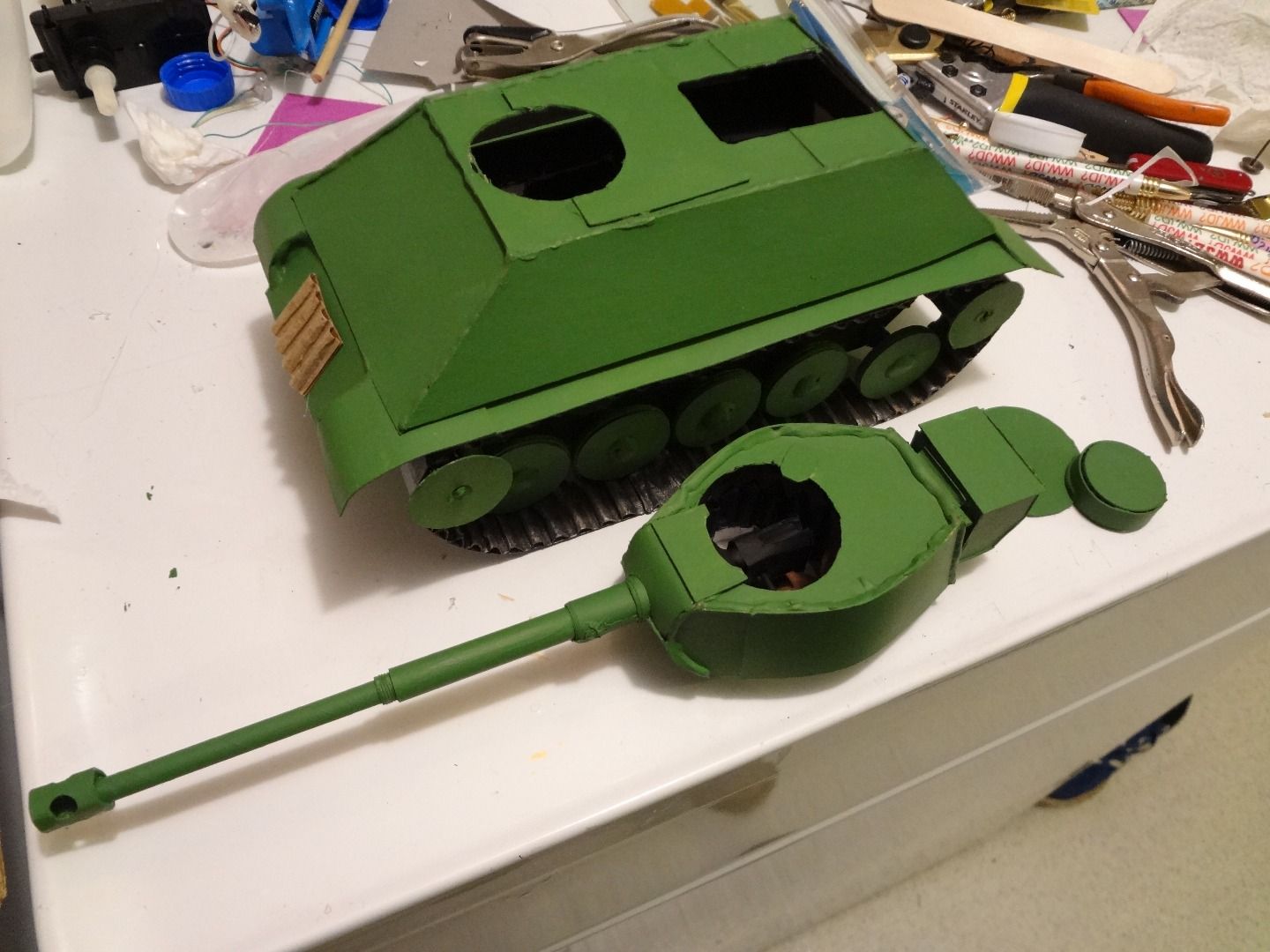 Cardboard Electric T34-88 Tank Model As Seen in World of Tanks Game ...