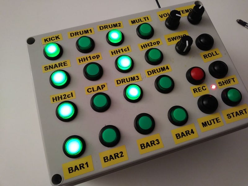 Arduino Midi Rhythm Section Sequencer Trybotics