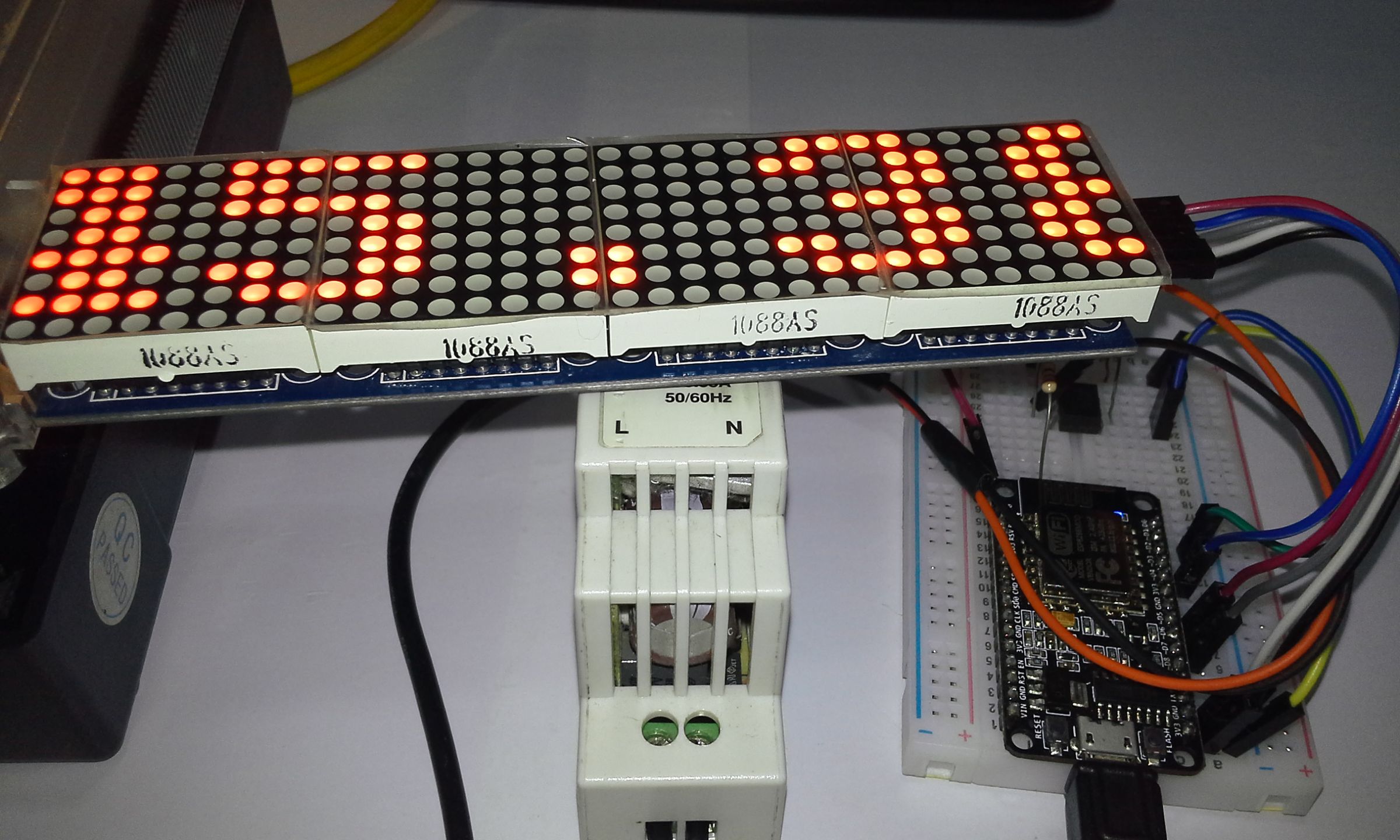 Electric Consumption Meter CHINT + ESP8266 & Matrix Led MAX7912 : 9 ...