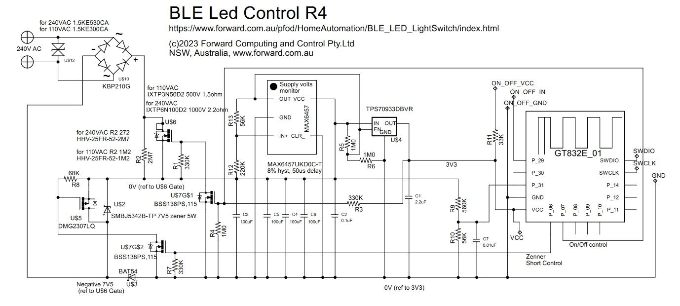 BLE LED Light Switch, 2023 -- Retrofit With Manual Override -- No Extra ...