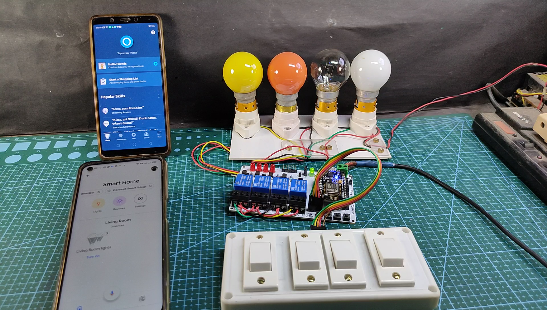 Smart Home With Google Assistant & Alexa Using NodeMCU ESP8266 - IoT Project 2021 : 19 Steps ...