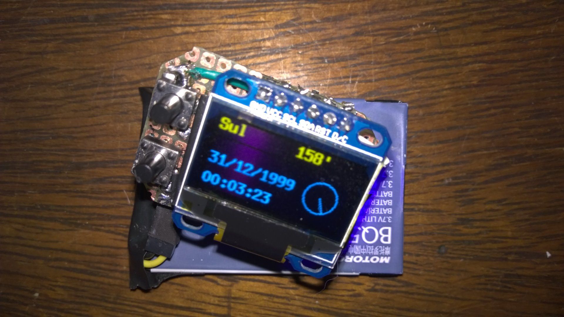 Arduino Pedometer Watch, With Temperature, Altitude and Compass! : 6 ...