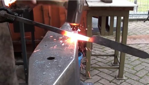 Forging a Plant Basket Hanger of 3 Railroad Spikes : 4 Steps ...