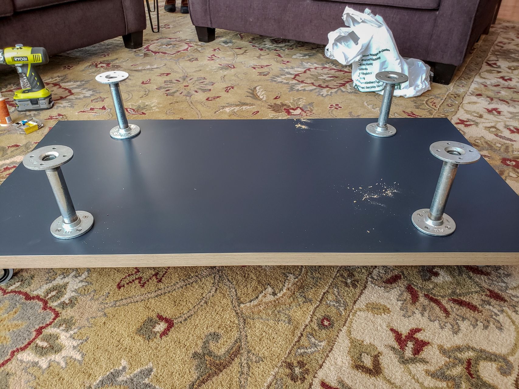 IKEA Tabletop Pipe Riser Multi-Level Glowforge Table : 4 Steps (with ...