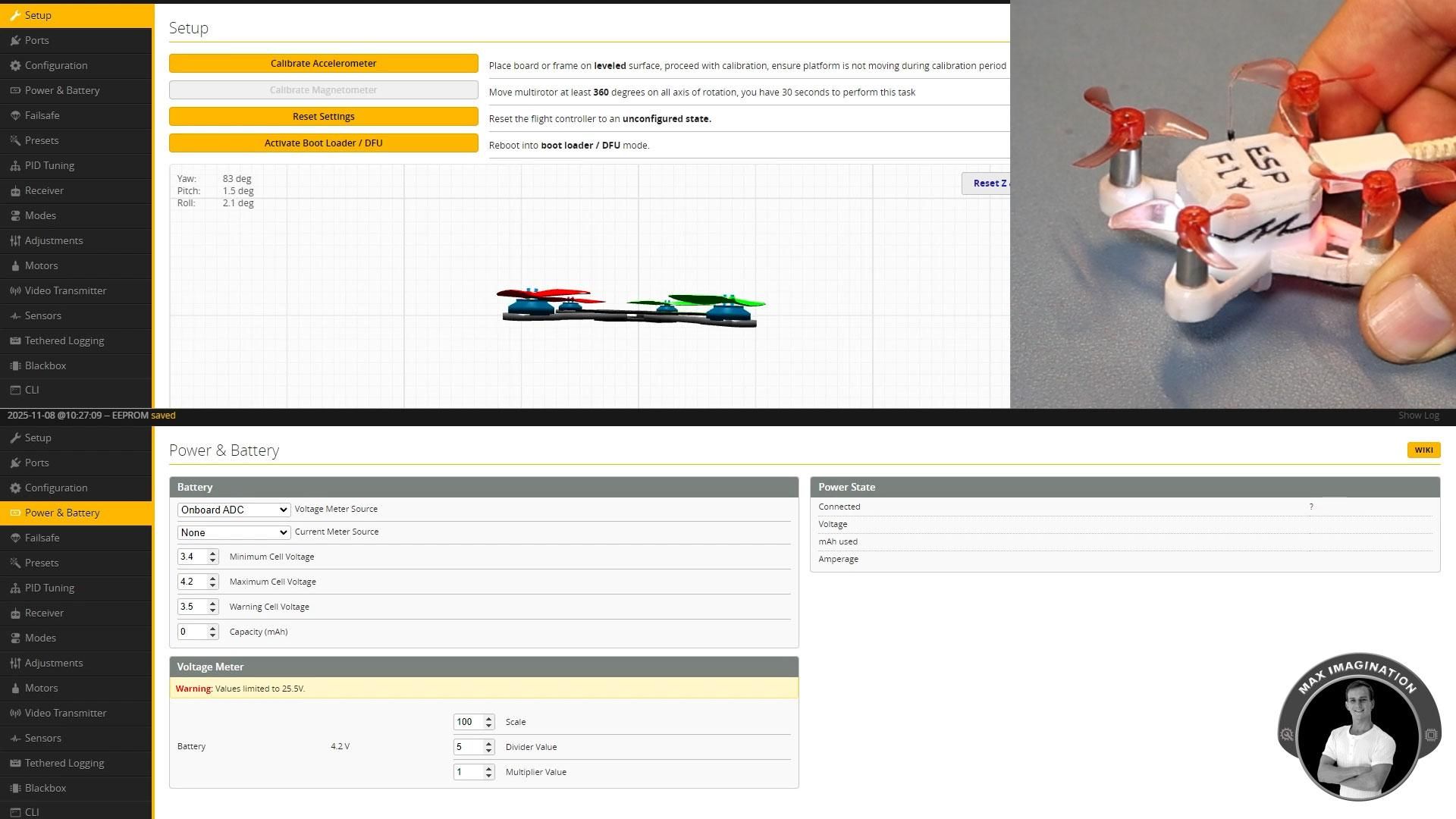 Fly Your ESP32 Drone on Betaflight With Radio Controller | ESP-FC Guide ...