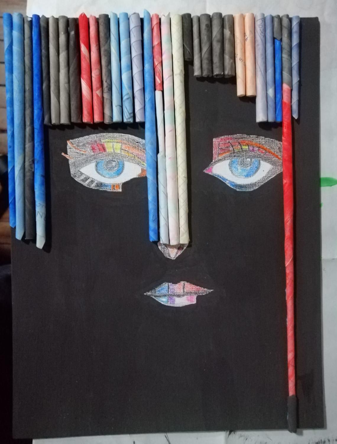 Face With Recycled Paper Cylinders : 7 Steps (with Pictures ...