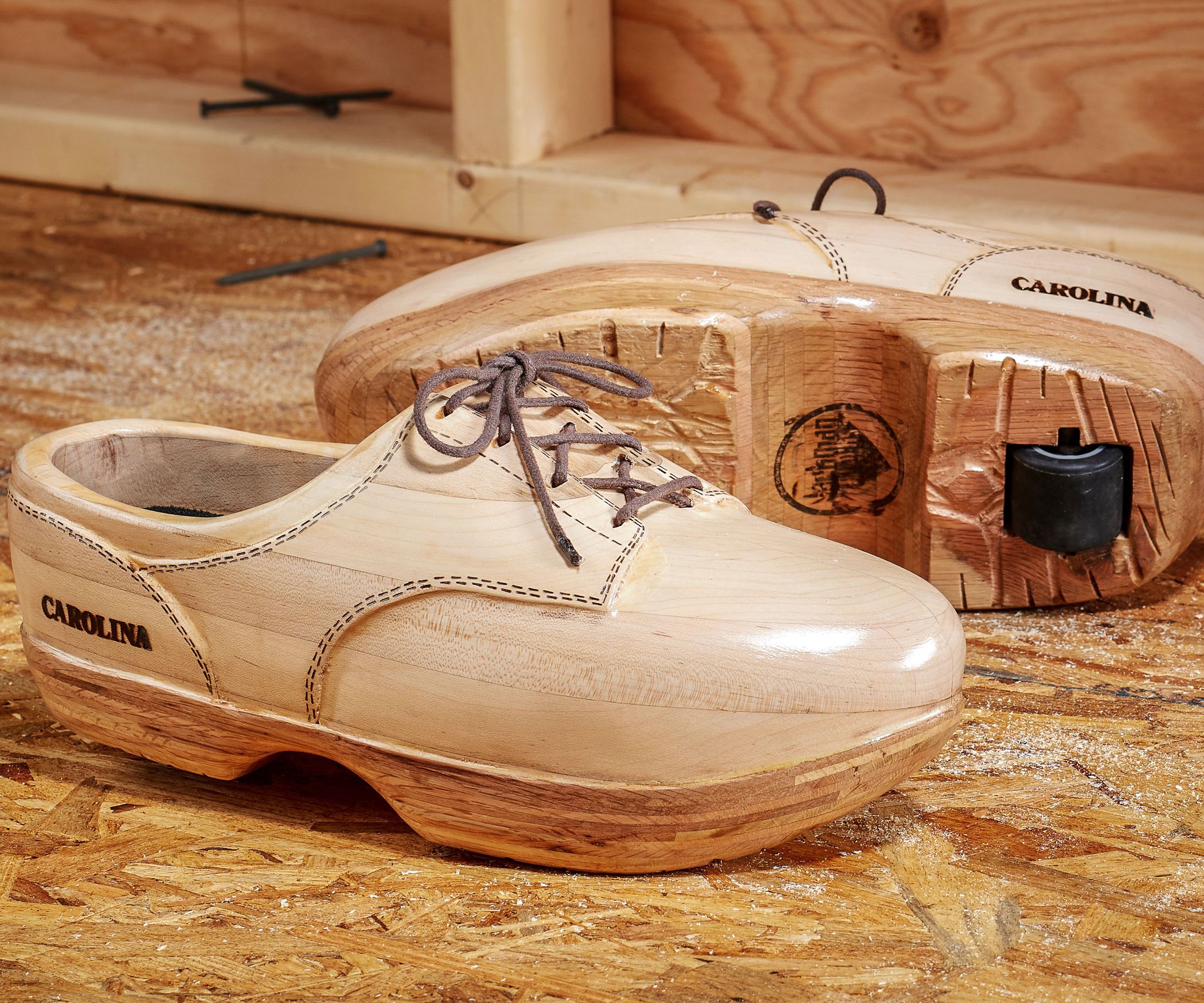 Pallet Wood Clog Work Boots (with a Wheel in the Heel!) : 21 Steps ...