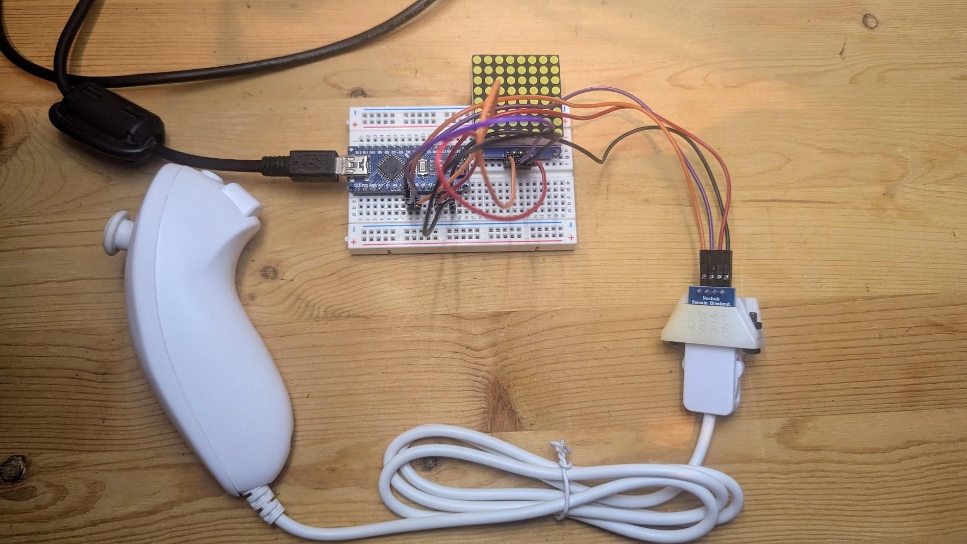 Arduino Nunchuk 8x8 LED Matrix Maze Game : 10 Steps (with Pictures ...