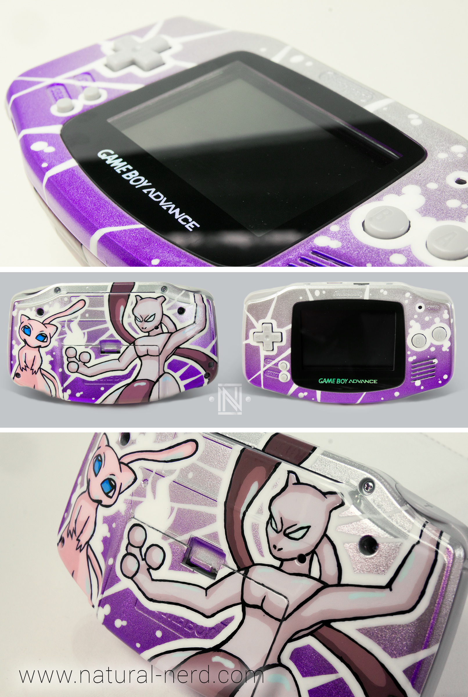 Custom Mewtwo & Mew Game Boy Advance (Spray Paint Mod) : 9 Steps (with ...