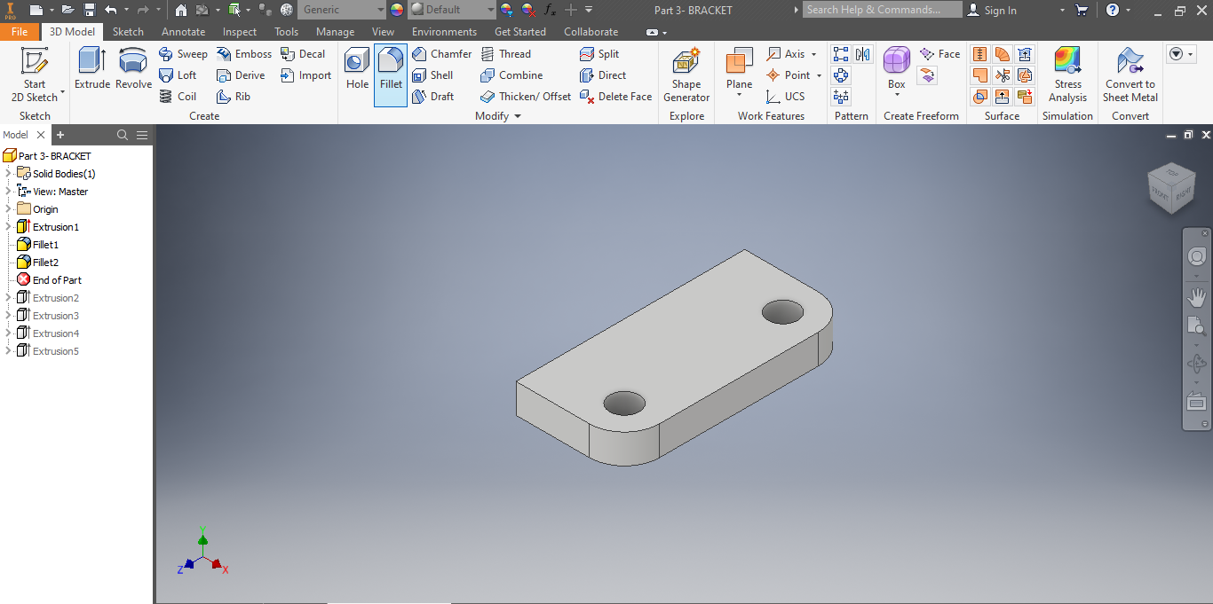 Bracket Model on Autodesk Inventor : 20 Steps - Instructables