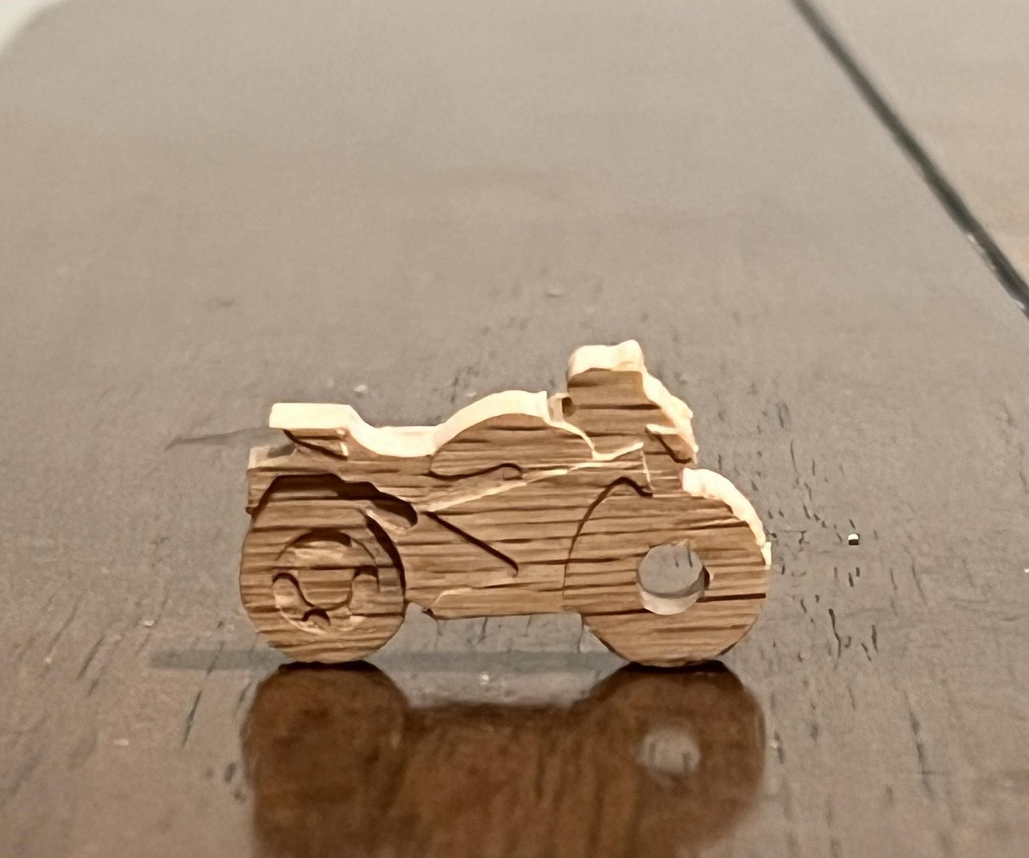 Wooden Motorcycle Keychain: a Beginner Friendly Introduction to CNC ...