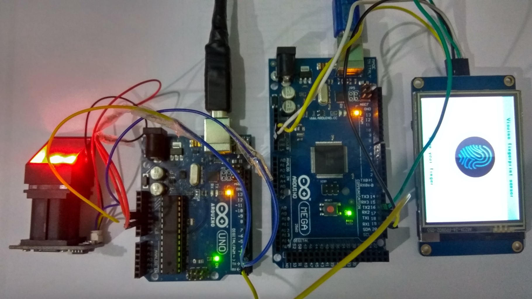 Visuino Fingerprint Sensor With Nextion Display 8 Steps With Pictures Instructables