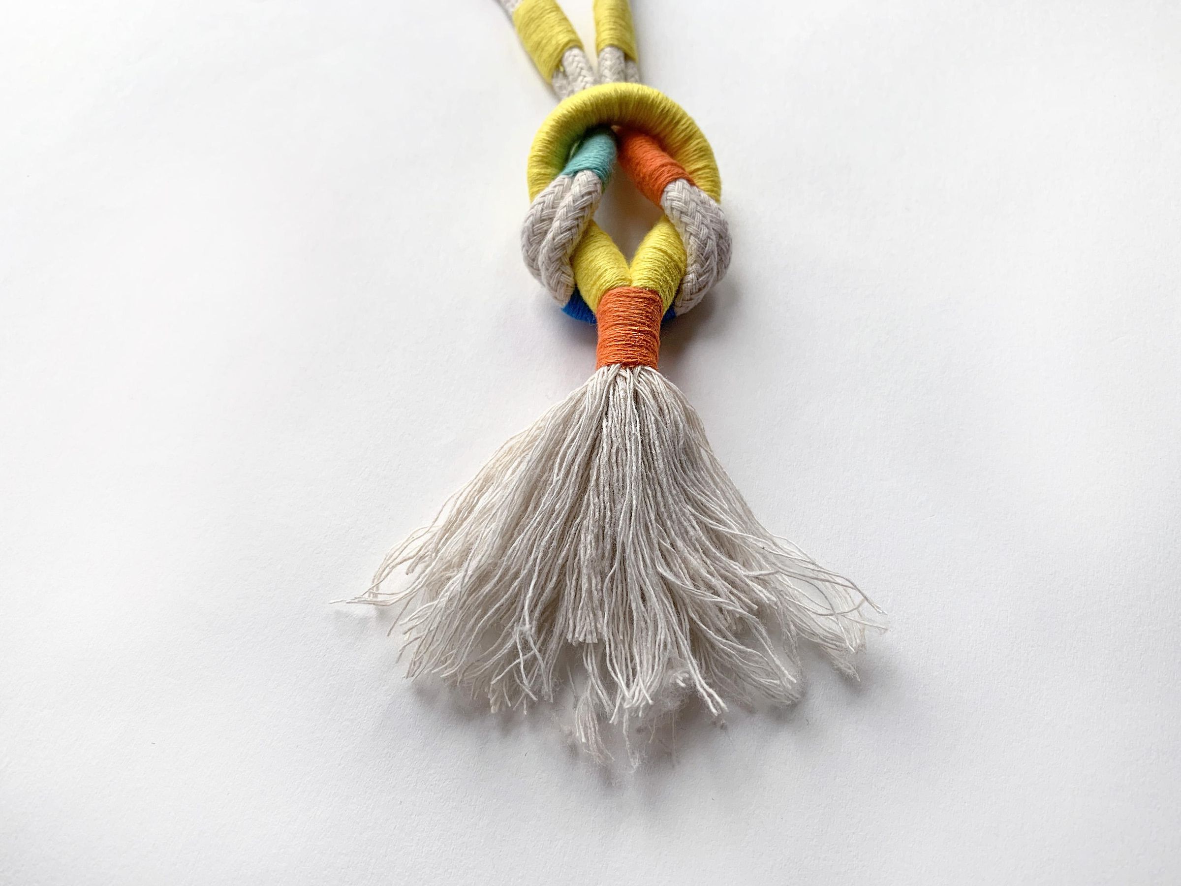 Colorful Rope Macrame Knot Necklace With Tassel : 8 Steps (with ...