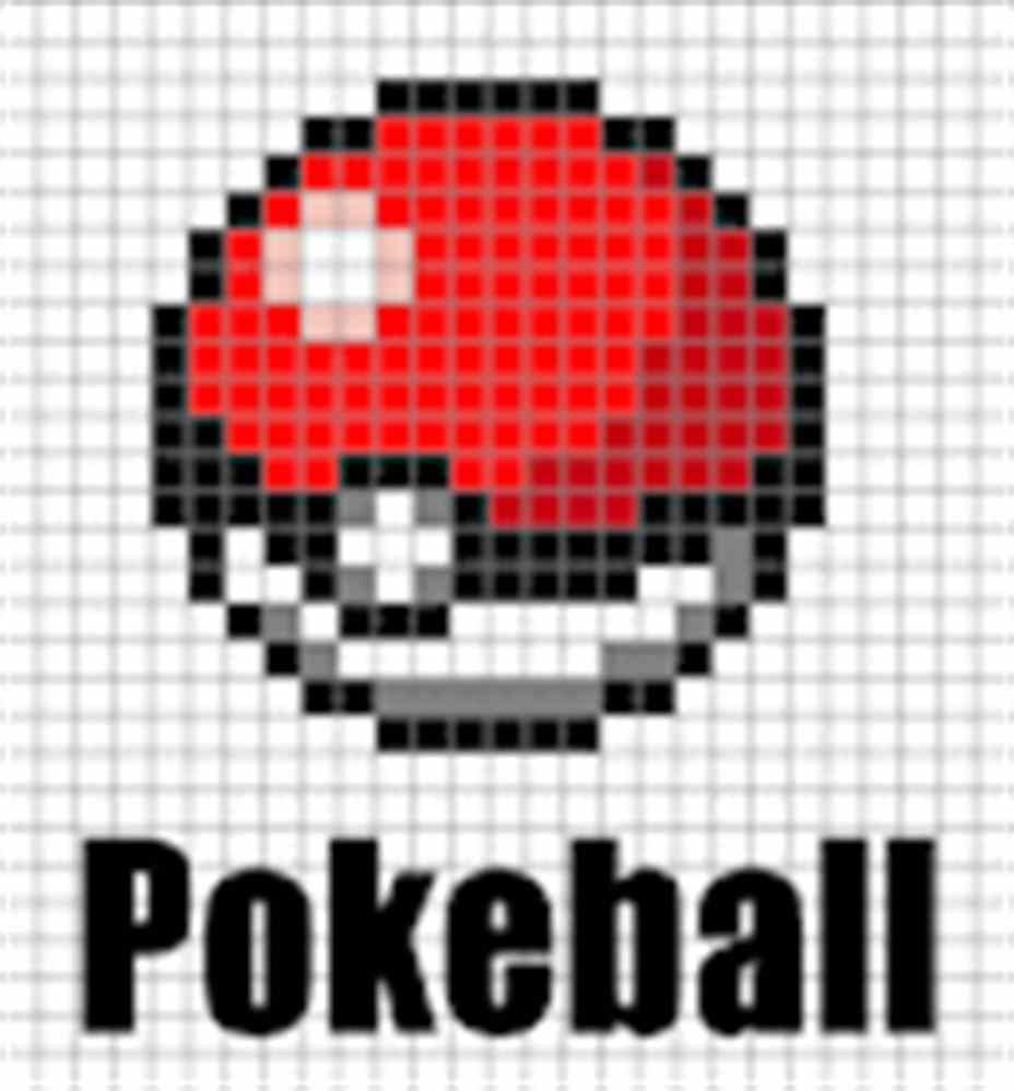 8 Bit Pokeball Grid