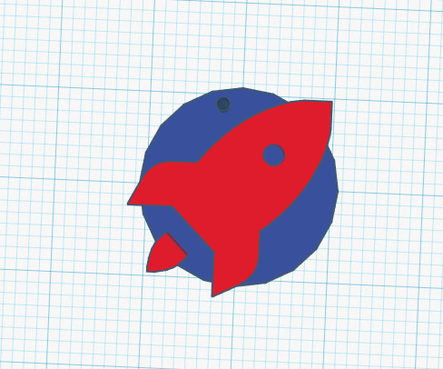 How to Make a 2x2 Square Inch Space Rocket Key Chain Using TinkerCad ...