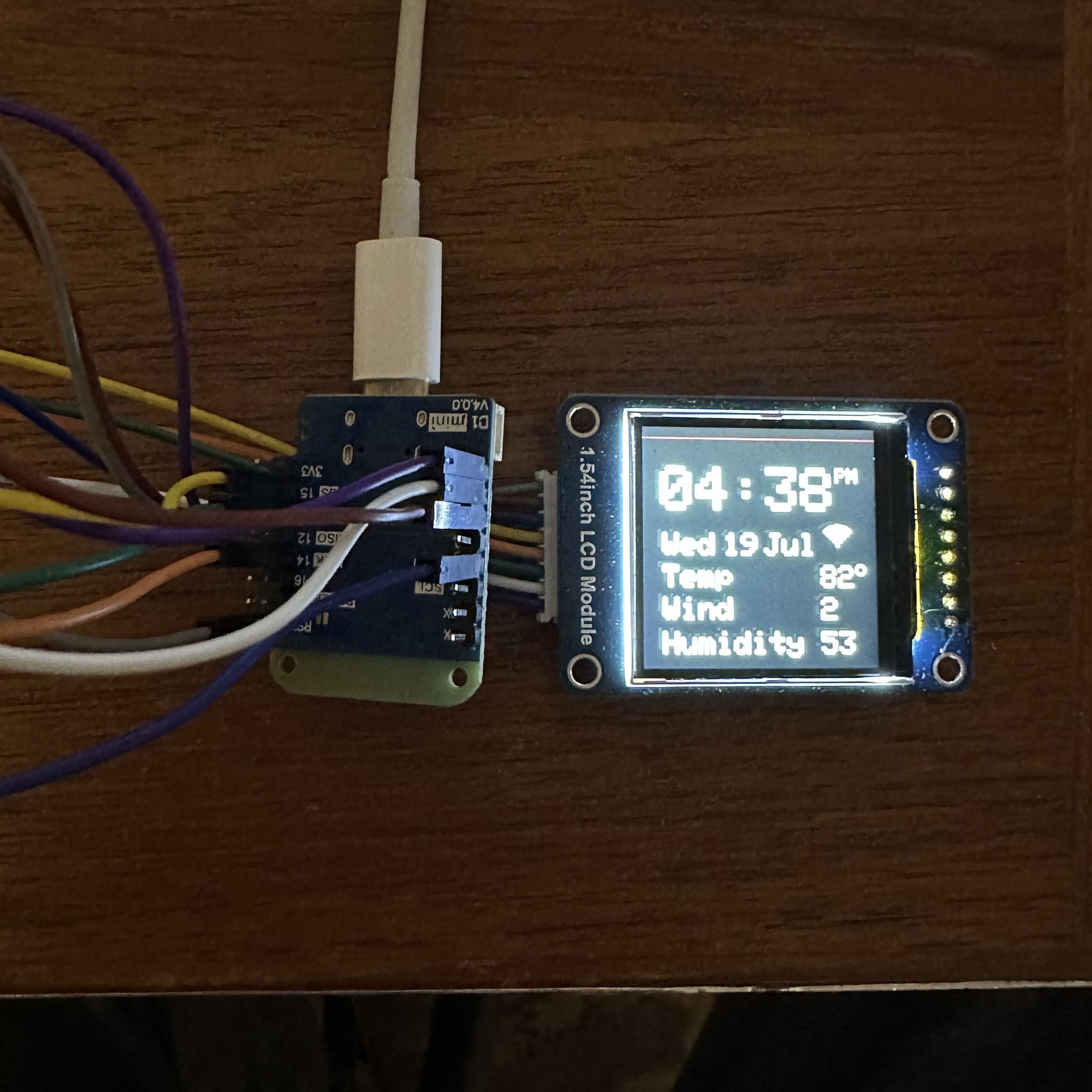 How to Make a Small Desk Clock With Weather Station : 8 Steps (with ...
