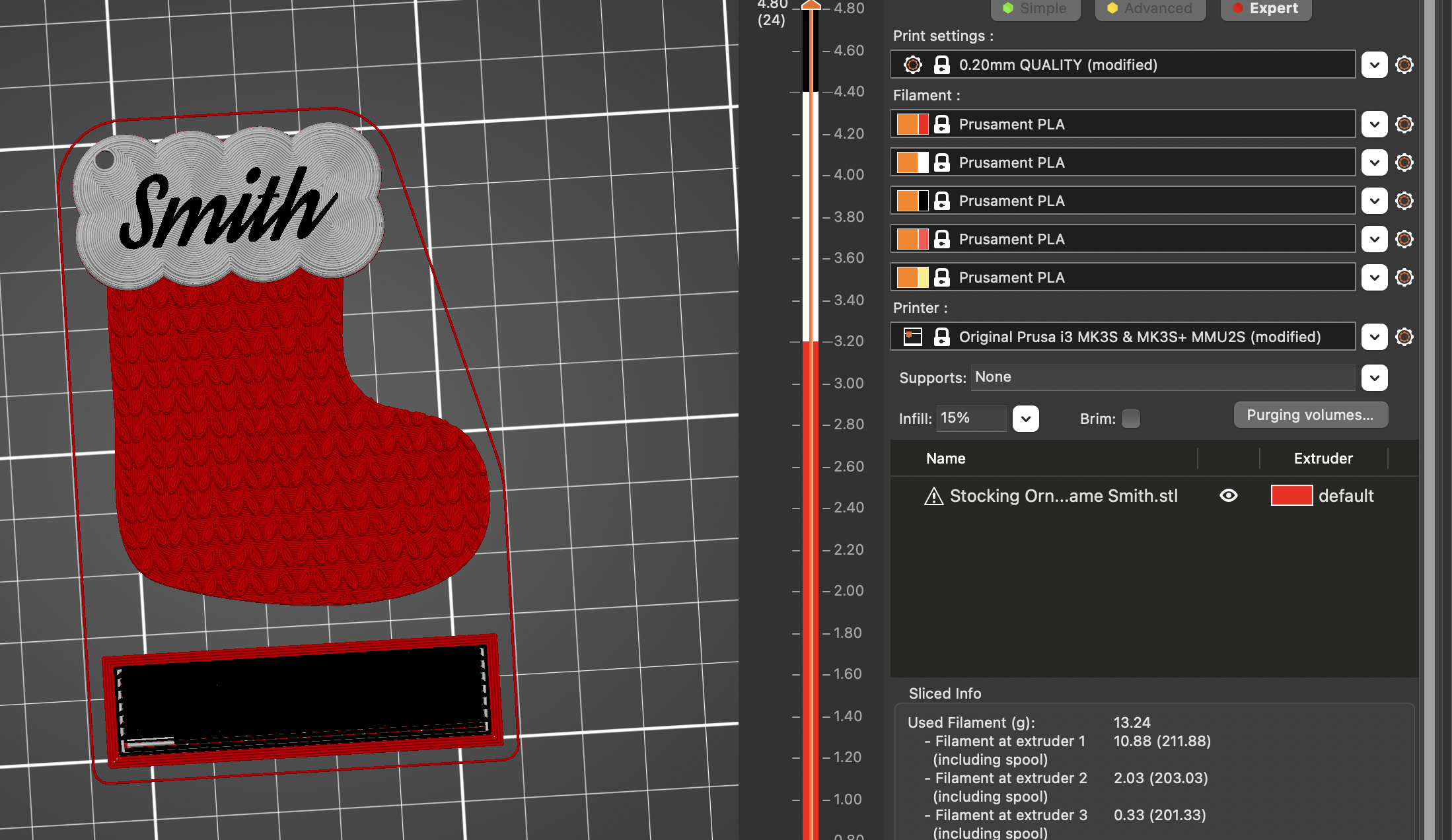 Customizable 3D Printed Stocking Ornament : 4 Steps (with Pictures ...