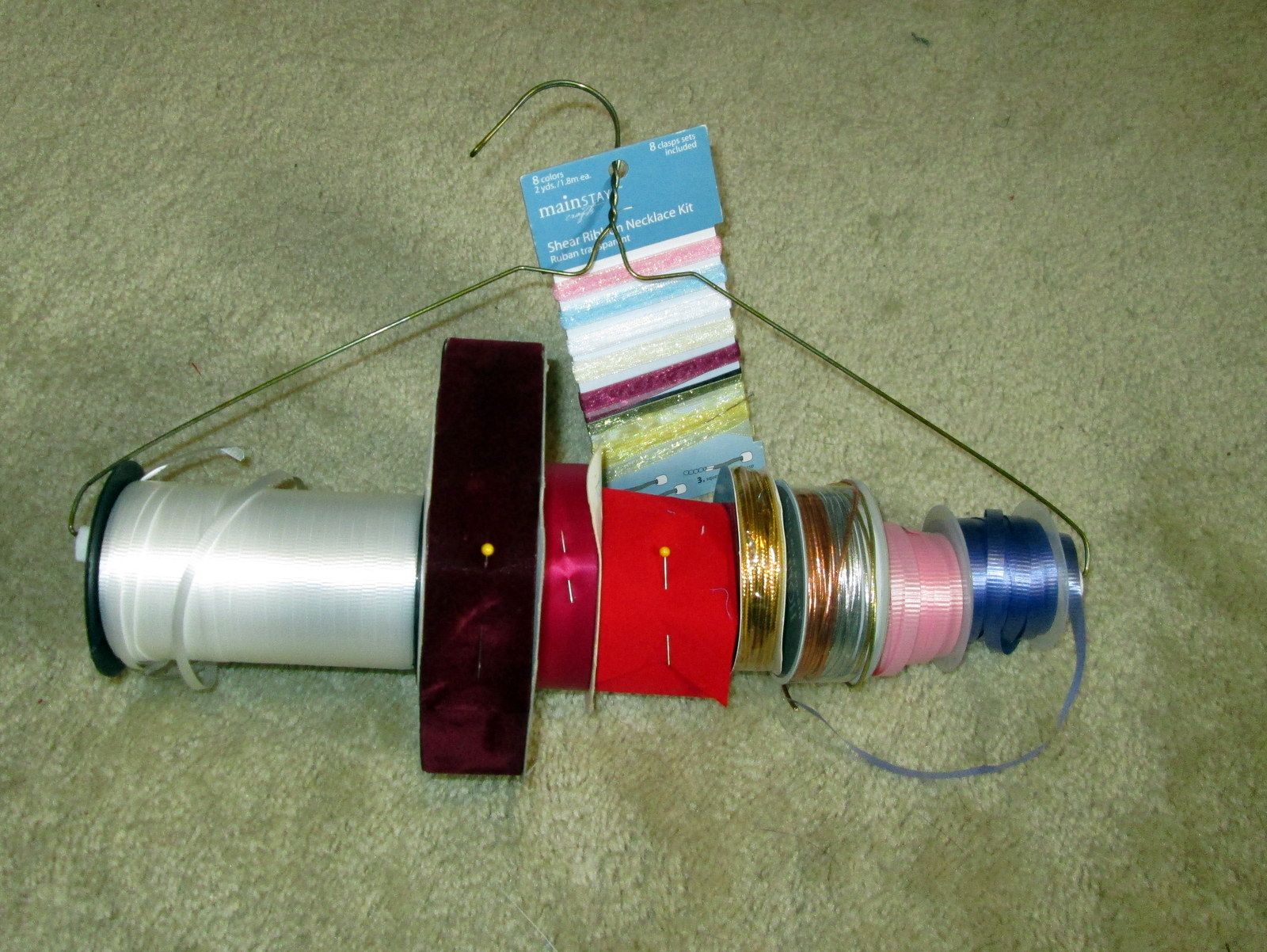 Ribbon and Tape Holder From Dry Cleaning Hanger - Instructables
